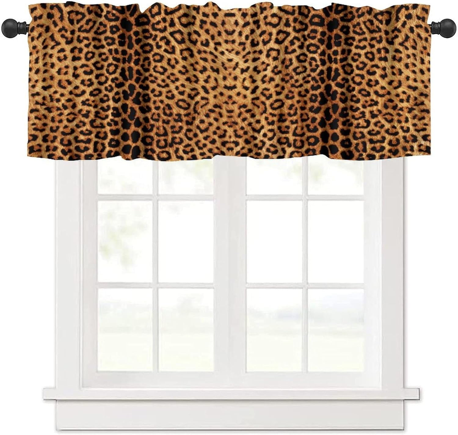 Leopard Print Valance Curtain Animal Fur Skin Farm Wild Animal Print ...