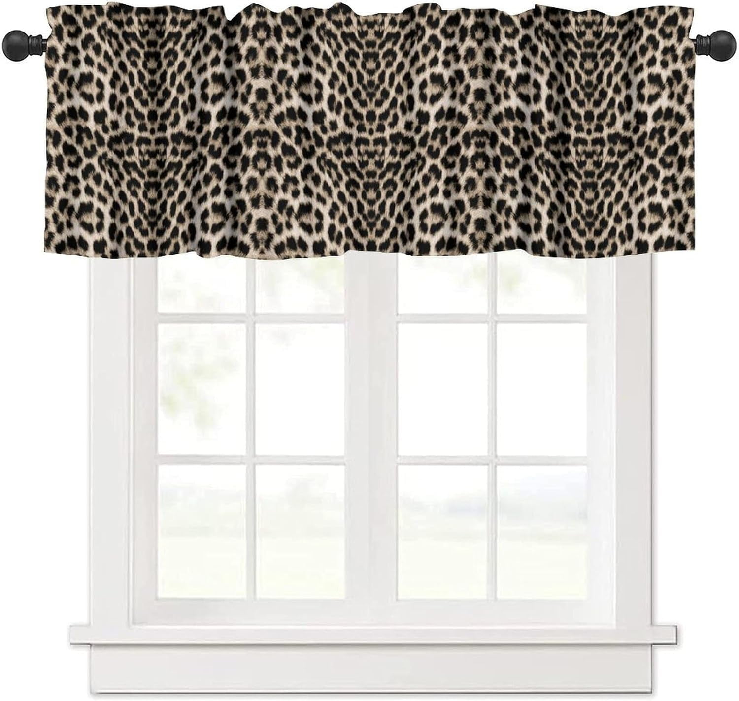 Leopard Print Valance Curtain Cheetah Ombre Wild Safari Animal Powerful ...