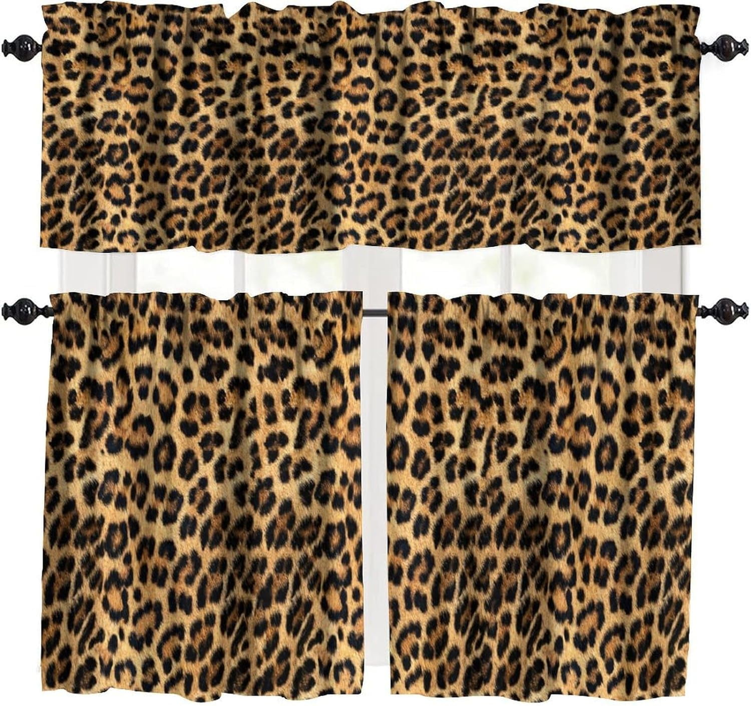 Leopard Print Valance Curtain Wild Safari Skin Pattern Cheetah Fur ...