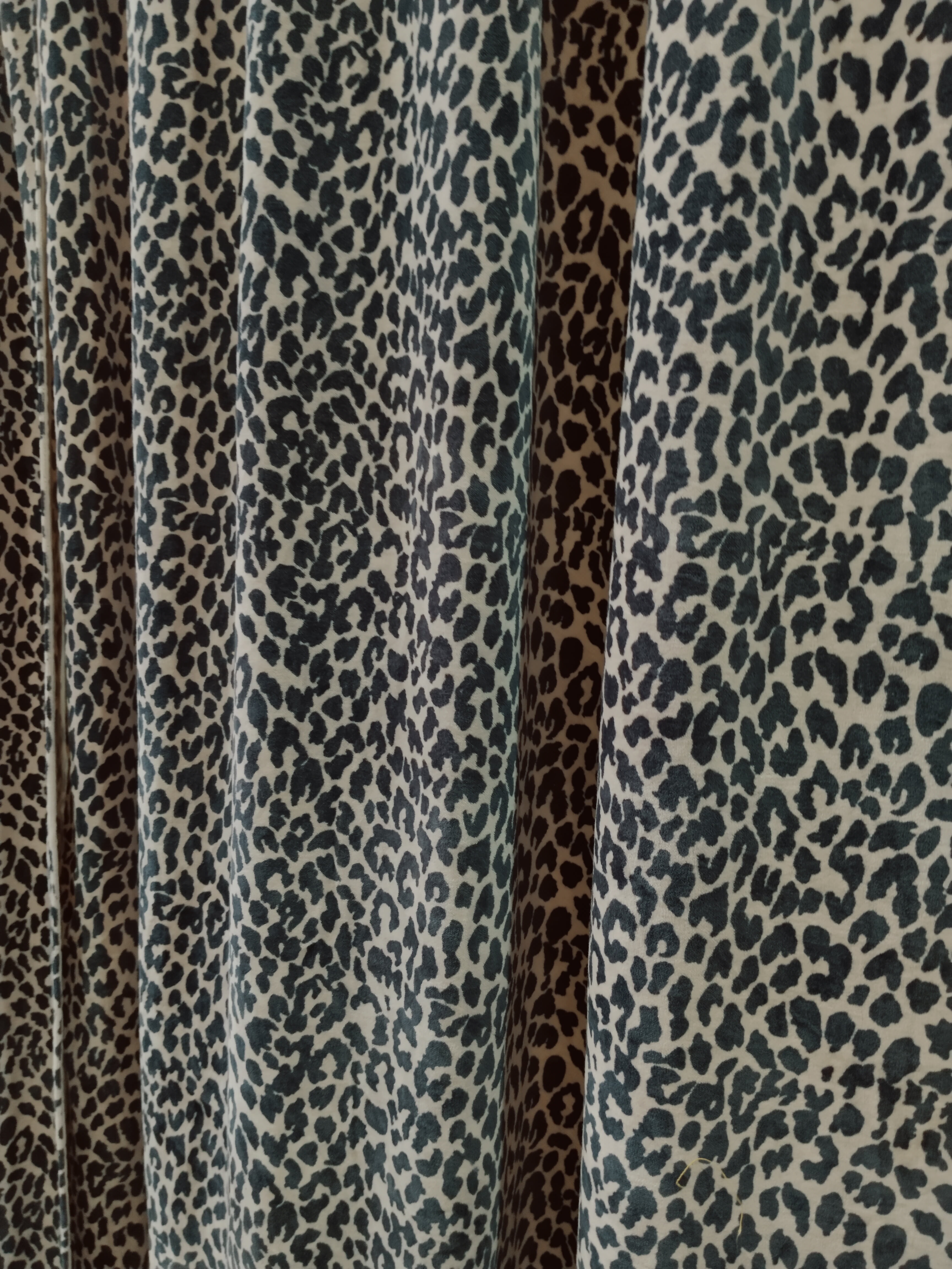 Leopard Print Velvet Curtain: Boho Style , Animal Print Window Drapes ...