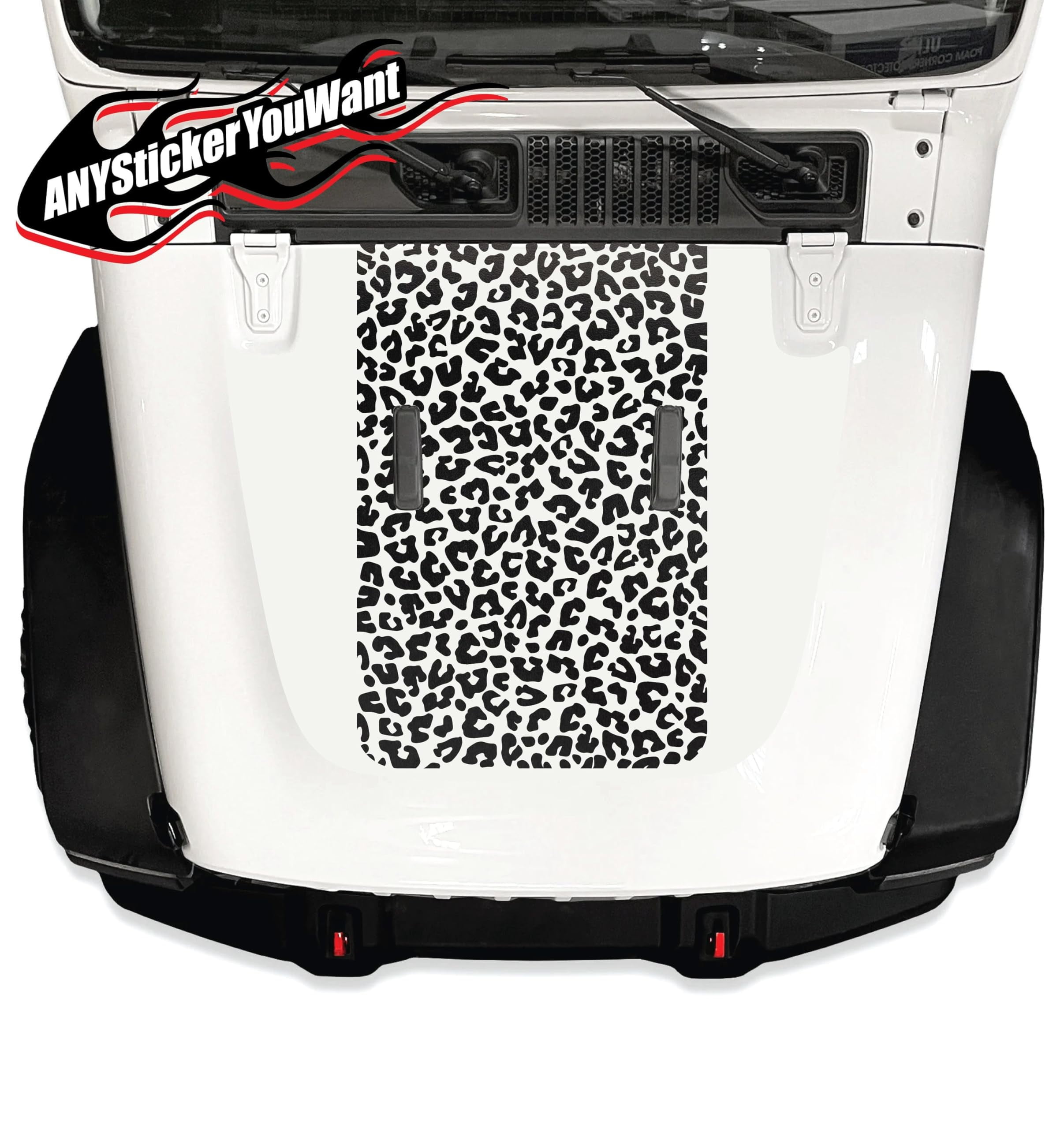 Leopard Print Vinyl Decal Hood Sticker Compatible with and Fits Jeep ...