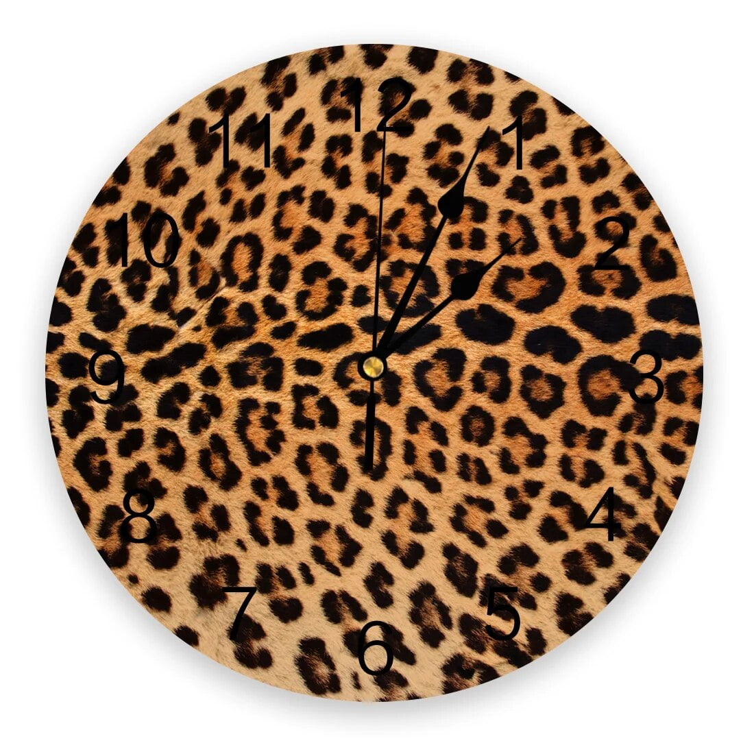 Leopard Print Wall Clock Modern Design Living Room Decoration Kitchen ...