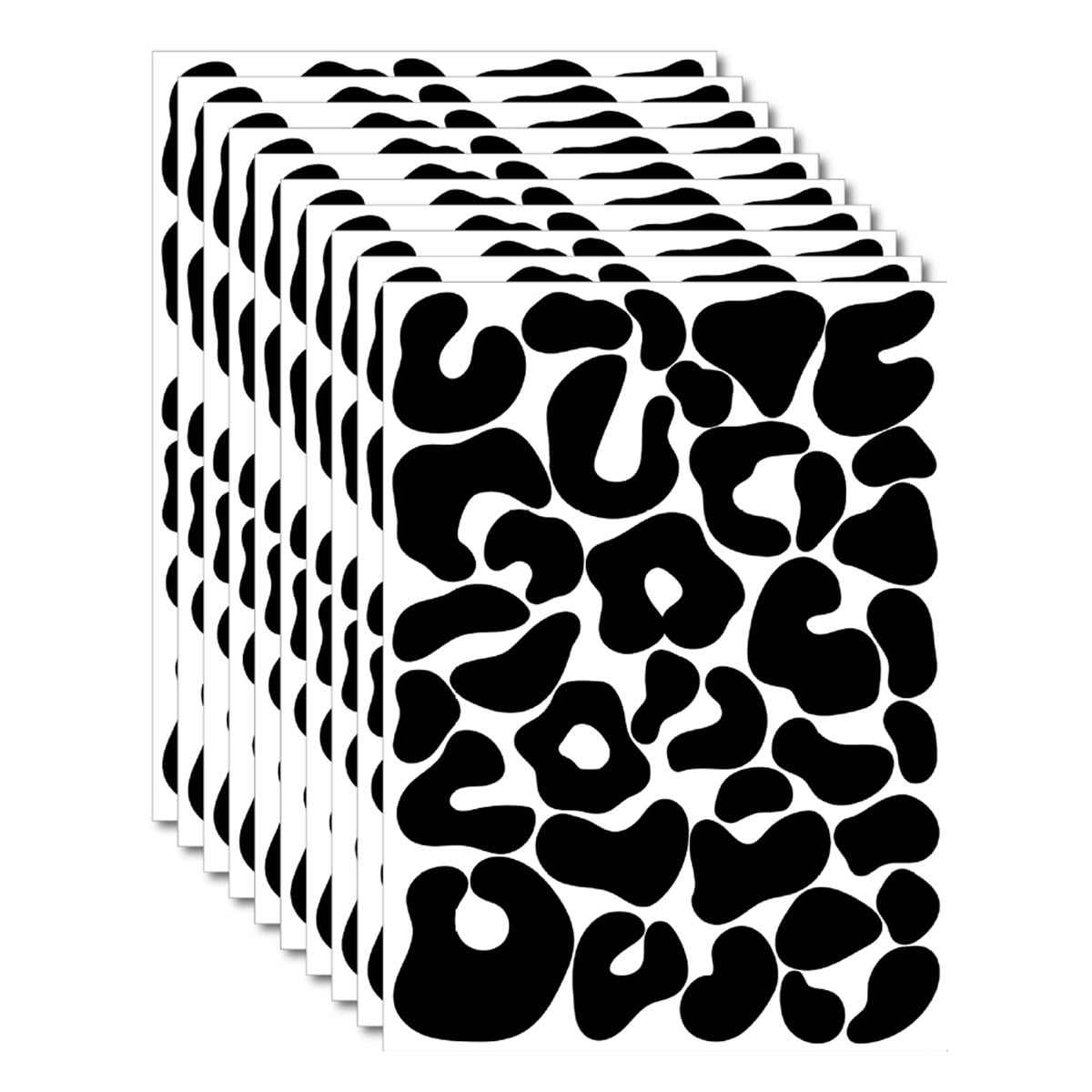 Leopard Print Wall Decals 10 pieces of irregular leopard print wall ...