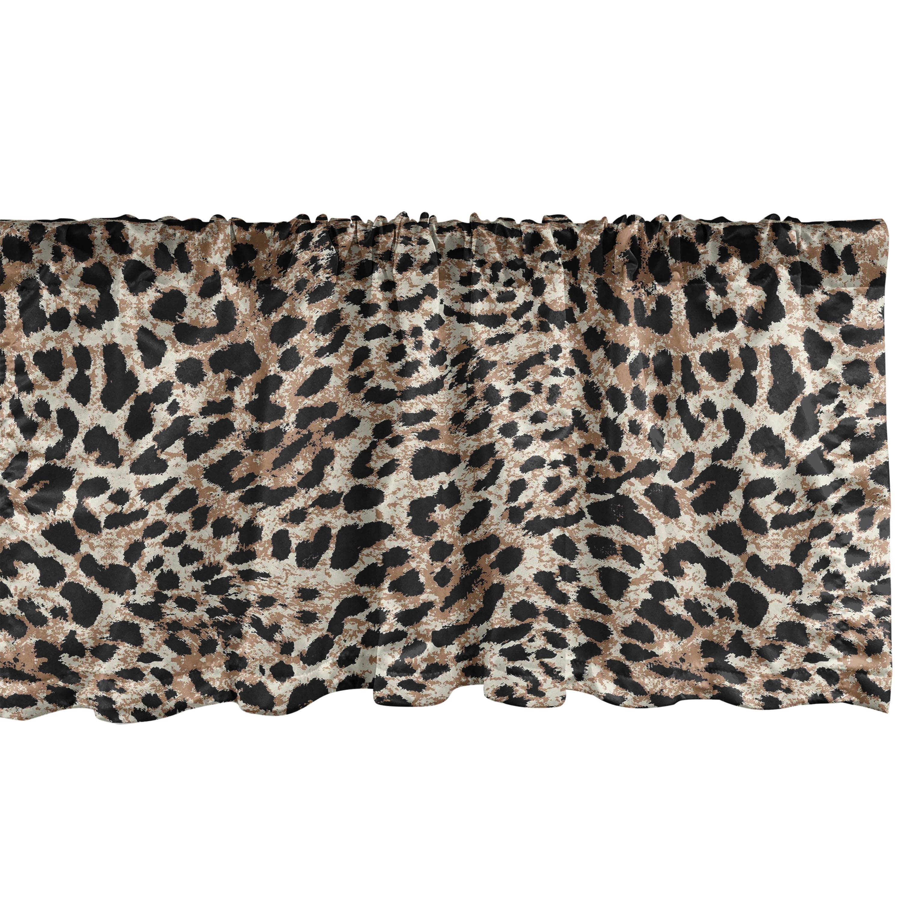 Leopard Print Window Valance, Classic Wild Cat Skin Inspired Spots ...