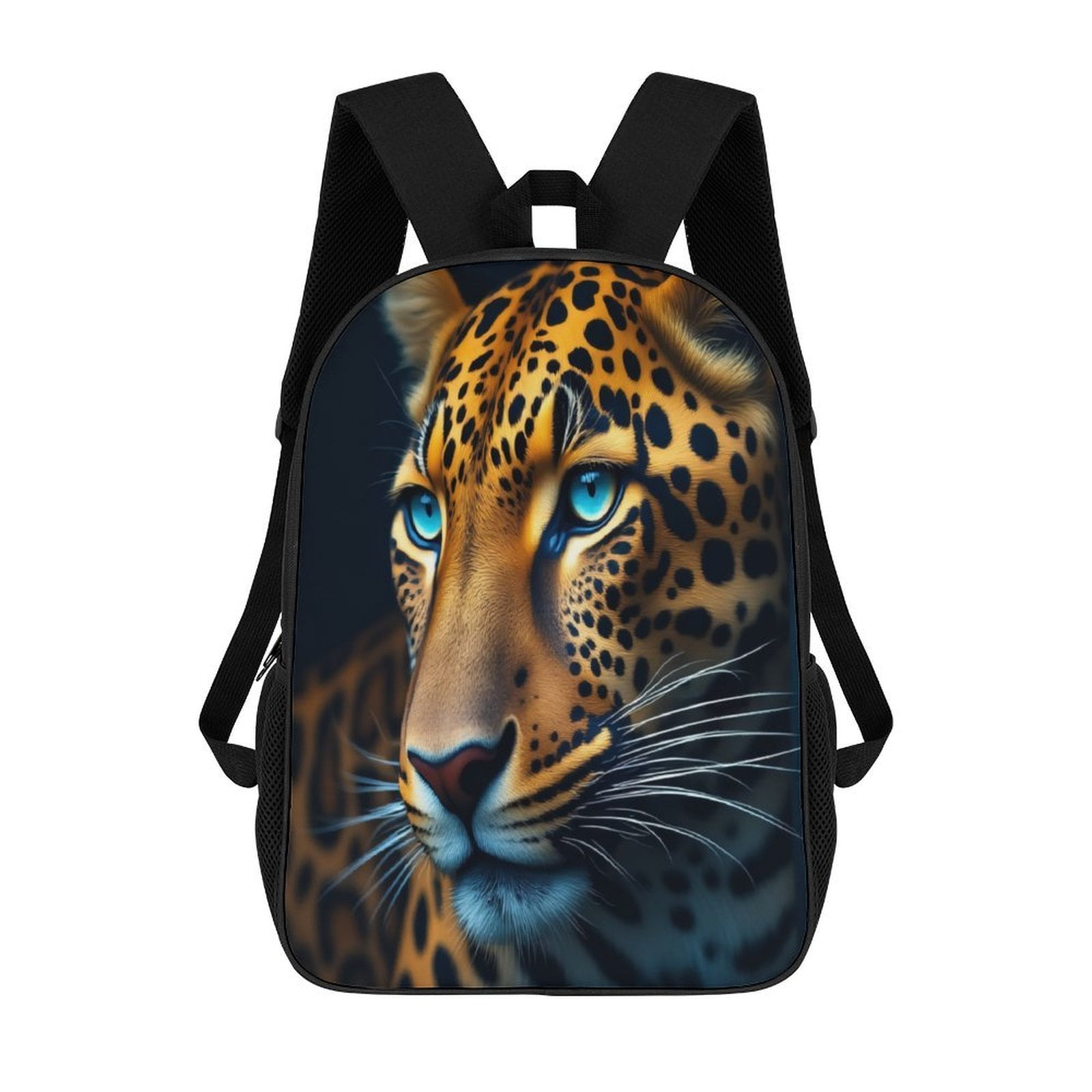 Leopard Print with Blue Eyes 3D Print 17in adolescent backpack Bags ...