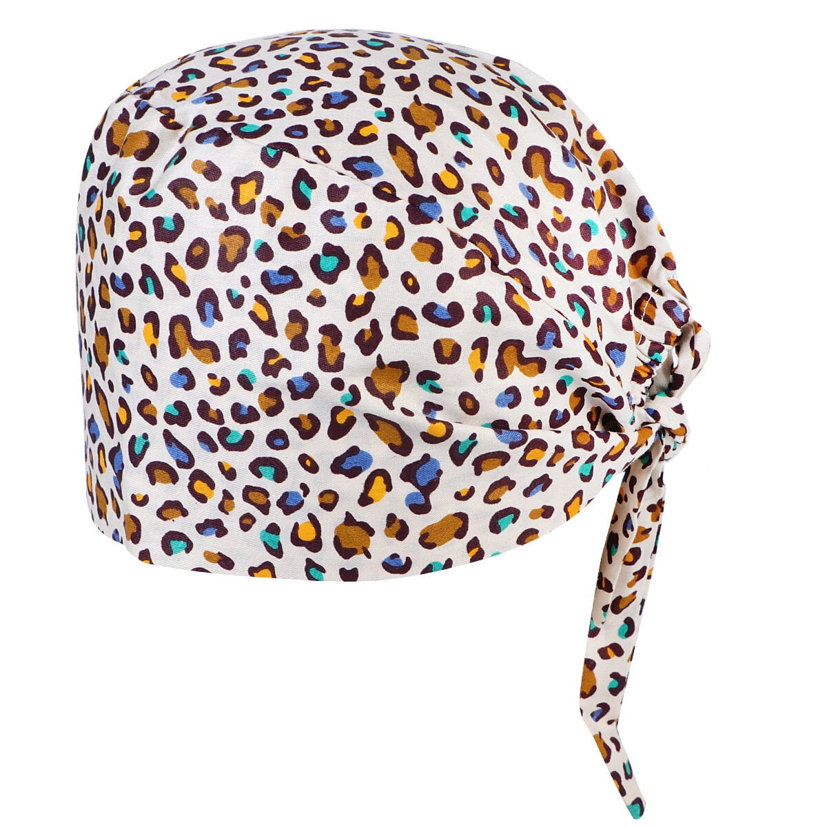 Leopard Printing Cotton Hat Adjustable Lace-up Doctor Nurse Working ...