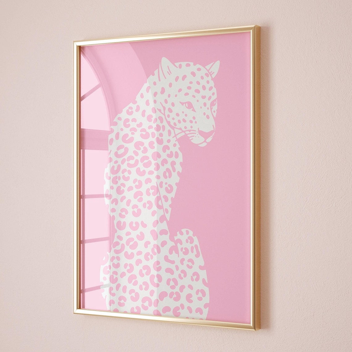Leopard Prints Light Pink Preppy Wall Art Preppy Dorm Room Decor ...