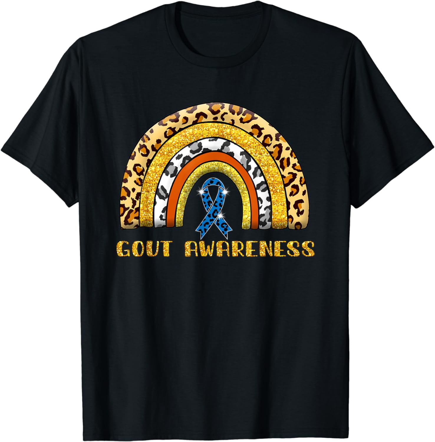 Leopard Rainbow Gout Warrior T-Shirt - Walmart.com
