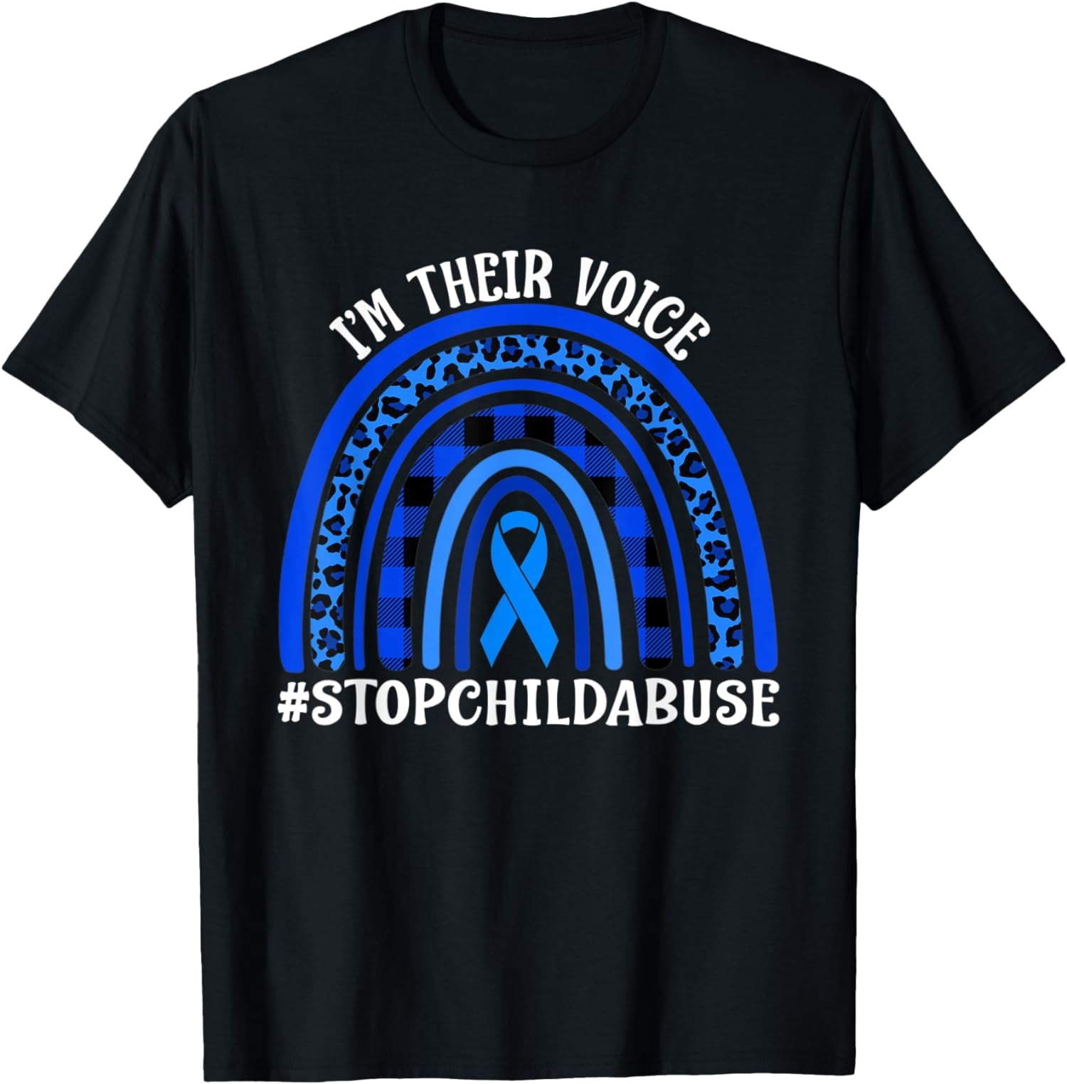 Leopard Rainbow Stop Child Abuse Prevention Awareness Month T-Shirt ...