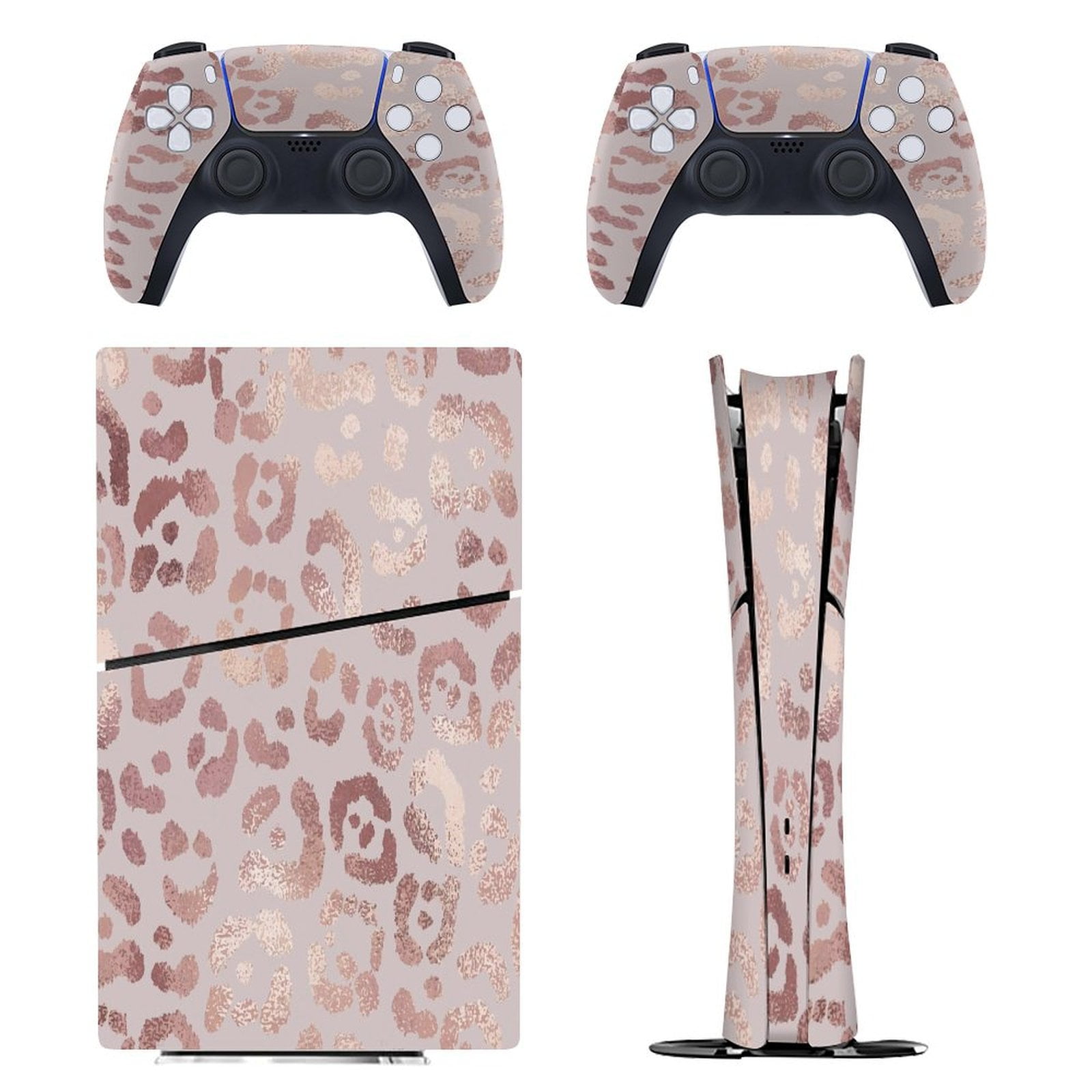 Leopard Rose Gold Texture PS5/PS5 Pro/PS5 Slim Digital Disc Skin ...