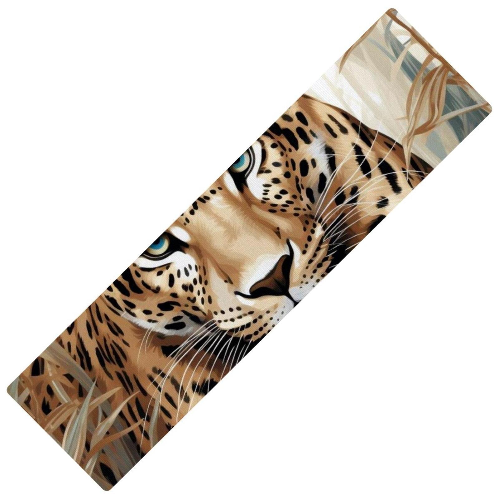 Leopard Rubber Mat Kitchen Rug: Rectangular 15.7"x59" Washable ...