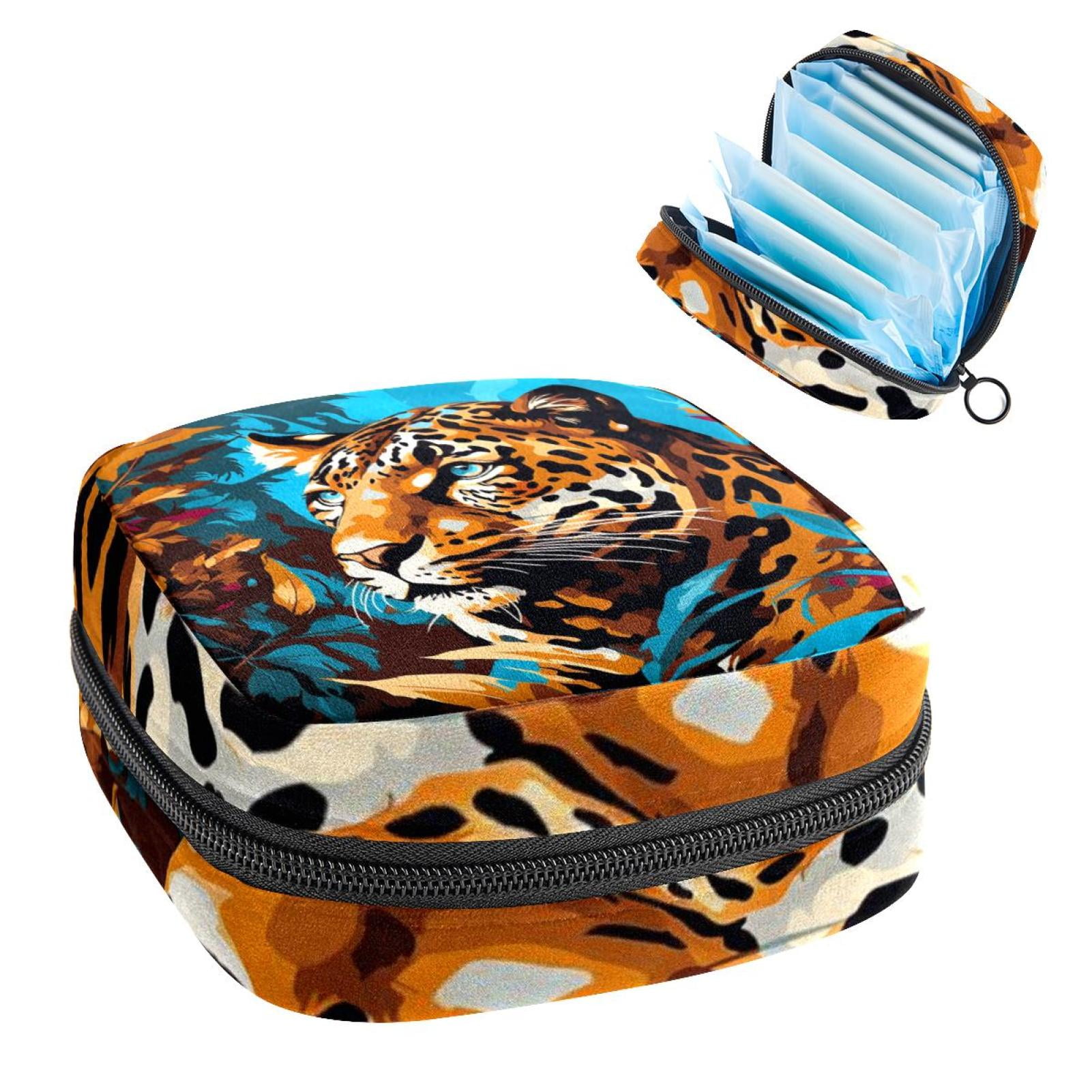 Leopard Sanitary Napkin Bag Period Pouch Travel Organizer Zipper Pouch Mini Zipper Pouch Storage ...