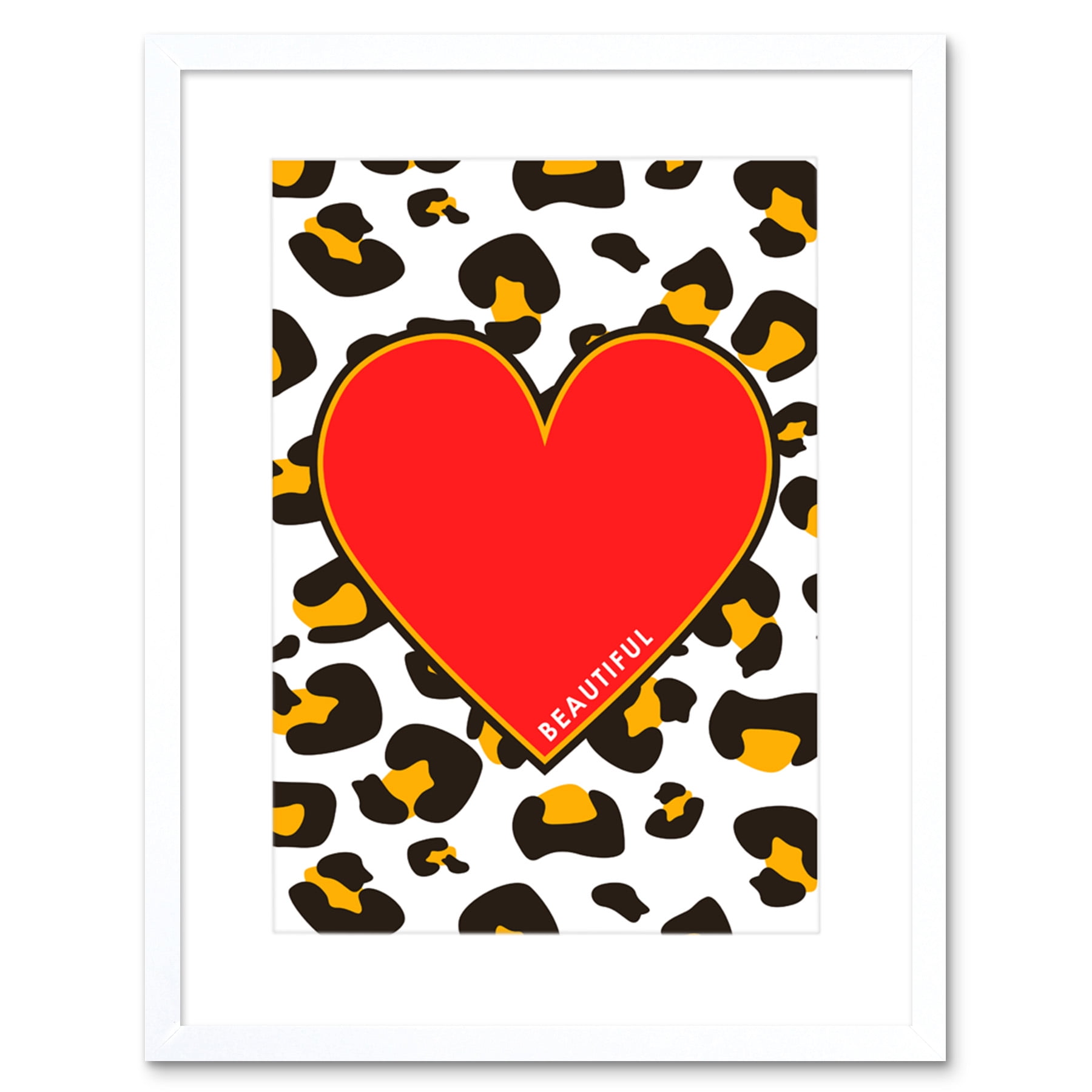 Leopard Shapes Beautiful Framed Wall Art Print - Walmart.com