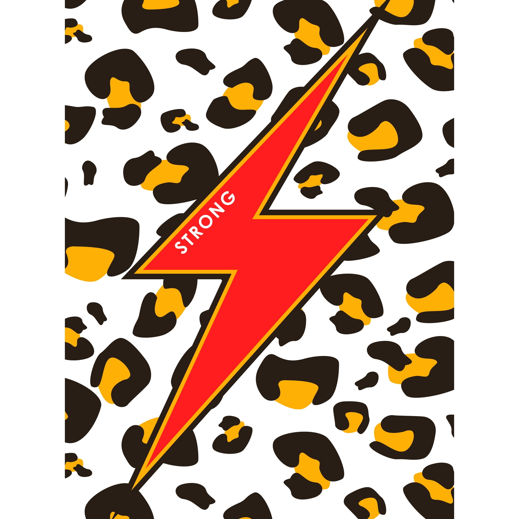 Leopard Shapes Strong Large Wall Art Print - Walmart.com