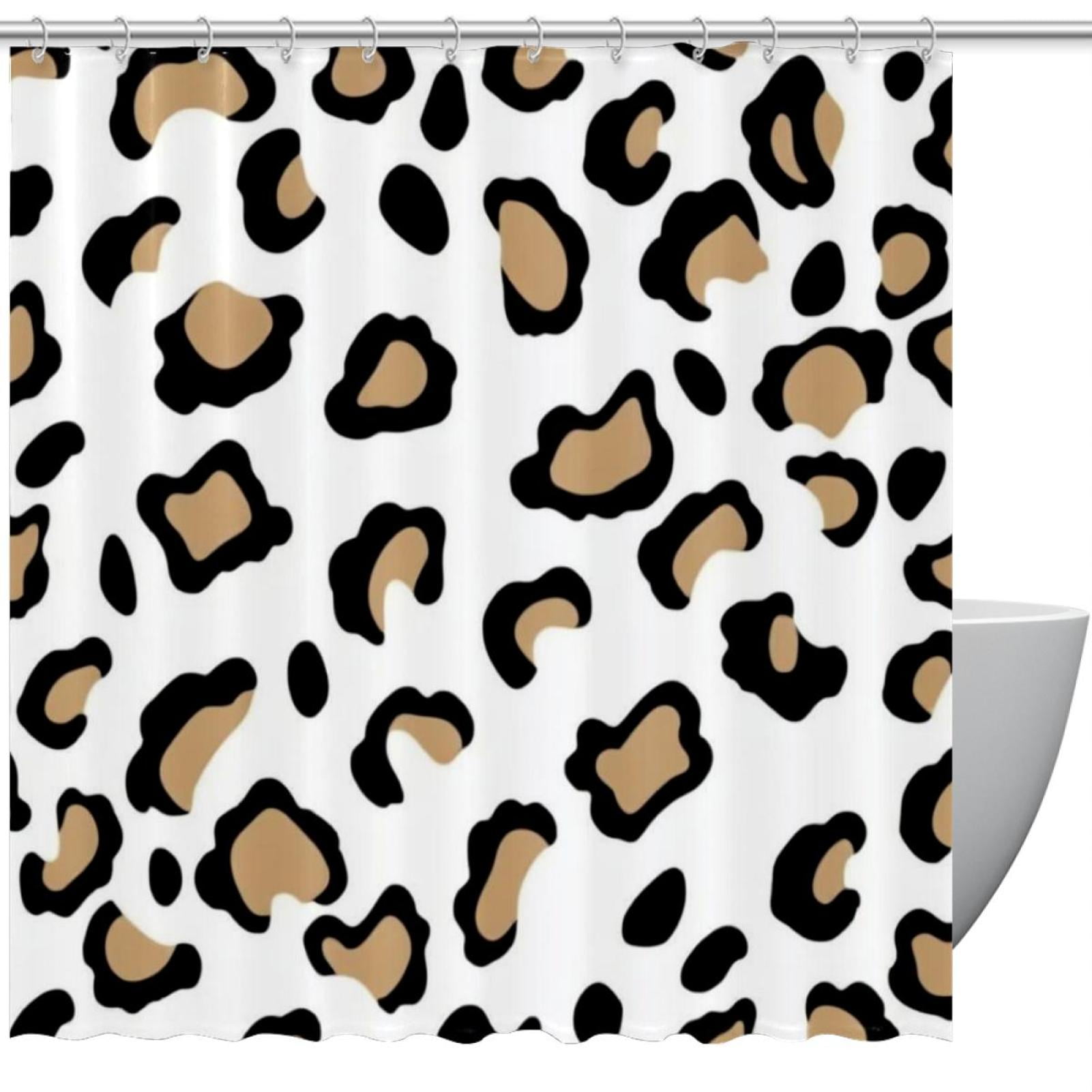 Leopard Shower Curtain for Bathroom, Aesthetics Patterns Curtain ...
