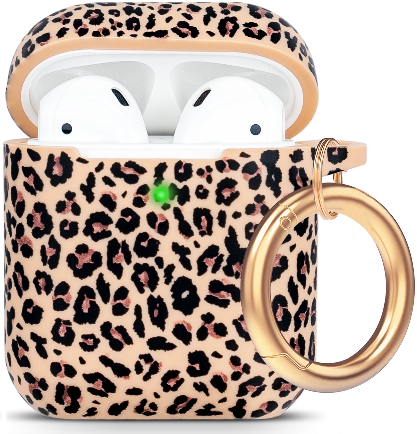 YOMPLOW Apple Shockproof Earbud Case with Ring, Leopard Khaki - Walmart.com