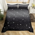 Leopard Skin Bedding Set for Adult Women,Grey Black Cheetah Print ...