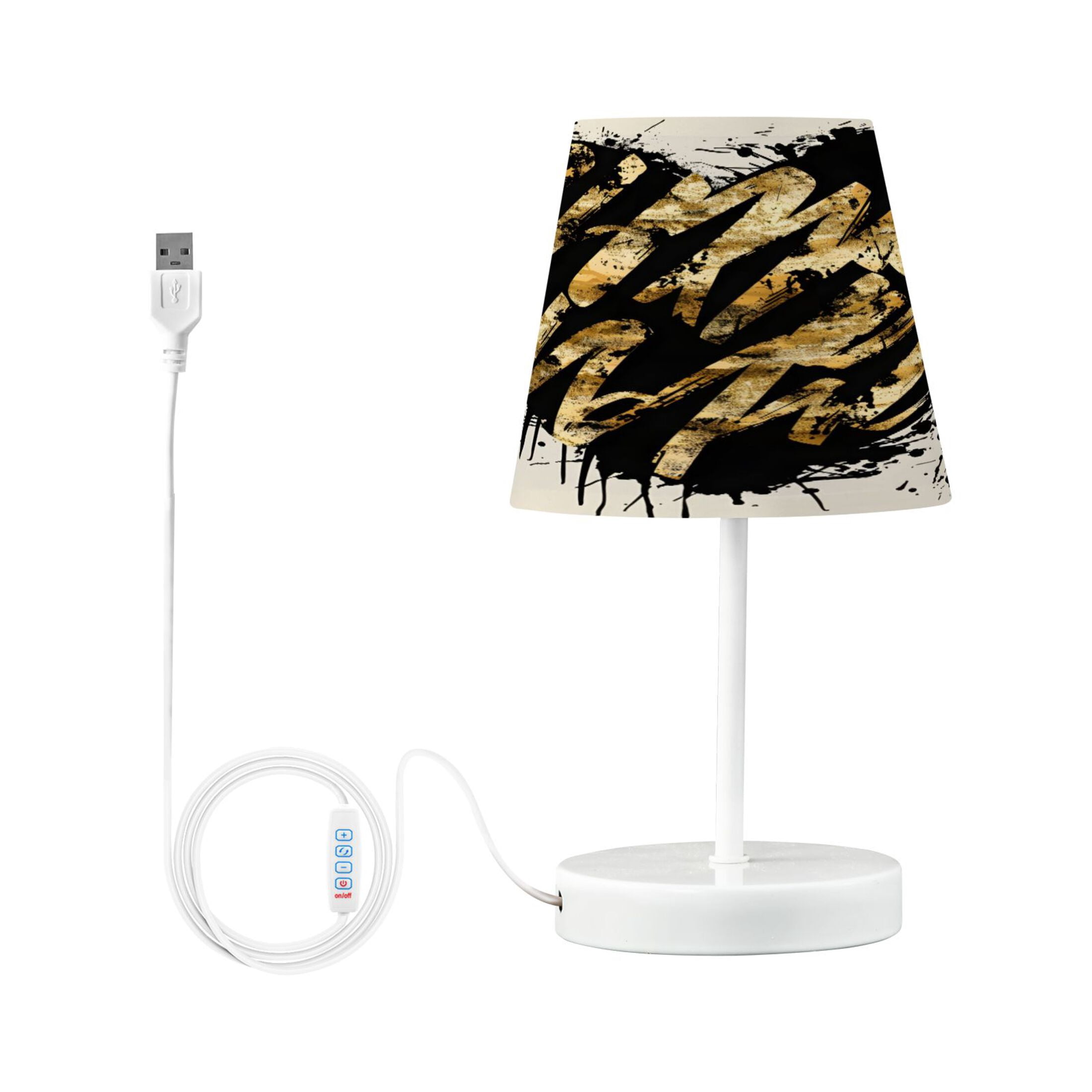 Leopard Skin Heart Desk Lamp LED Table Nightstand Lamps with 3 Color ...