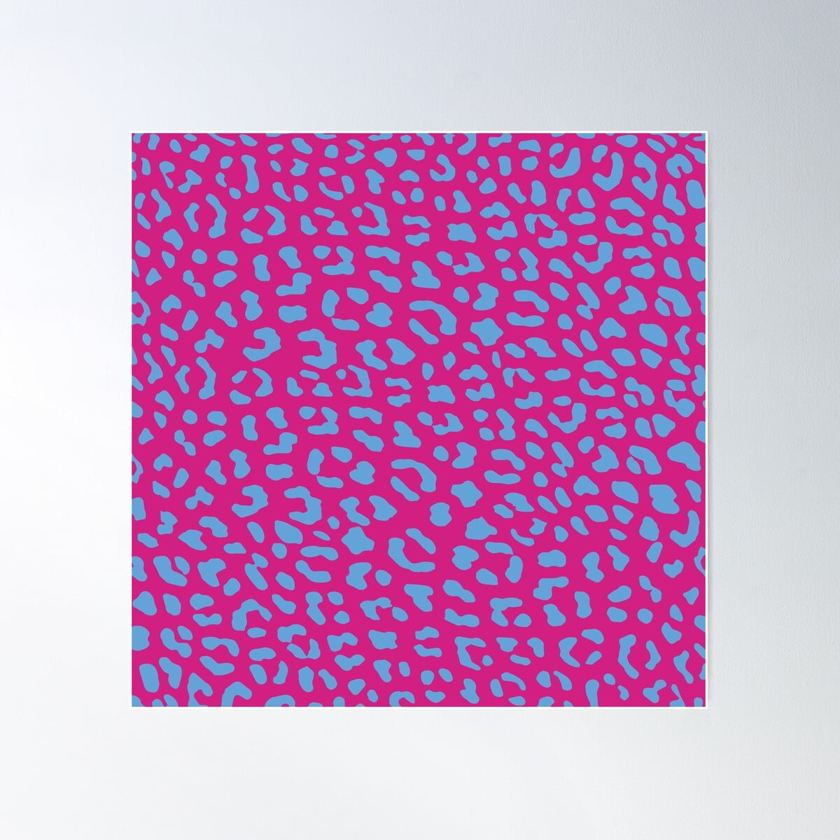 Leopard Skin Pink Poster Wall Art, Modern Wall Decor For Living Room Bedroom, 17x17 UNFRAMED ...