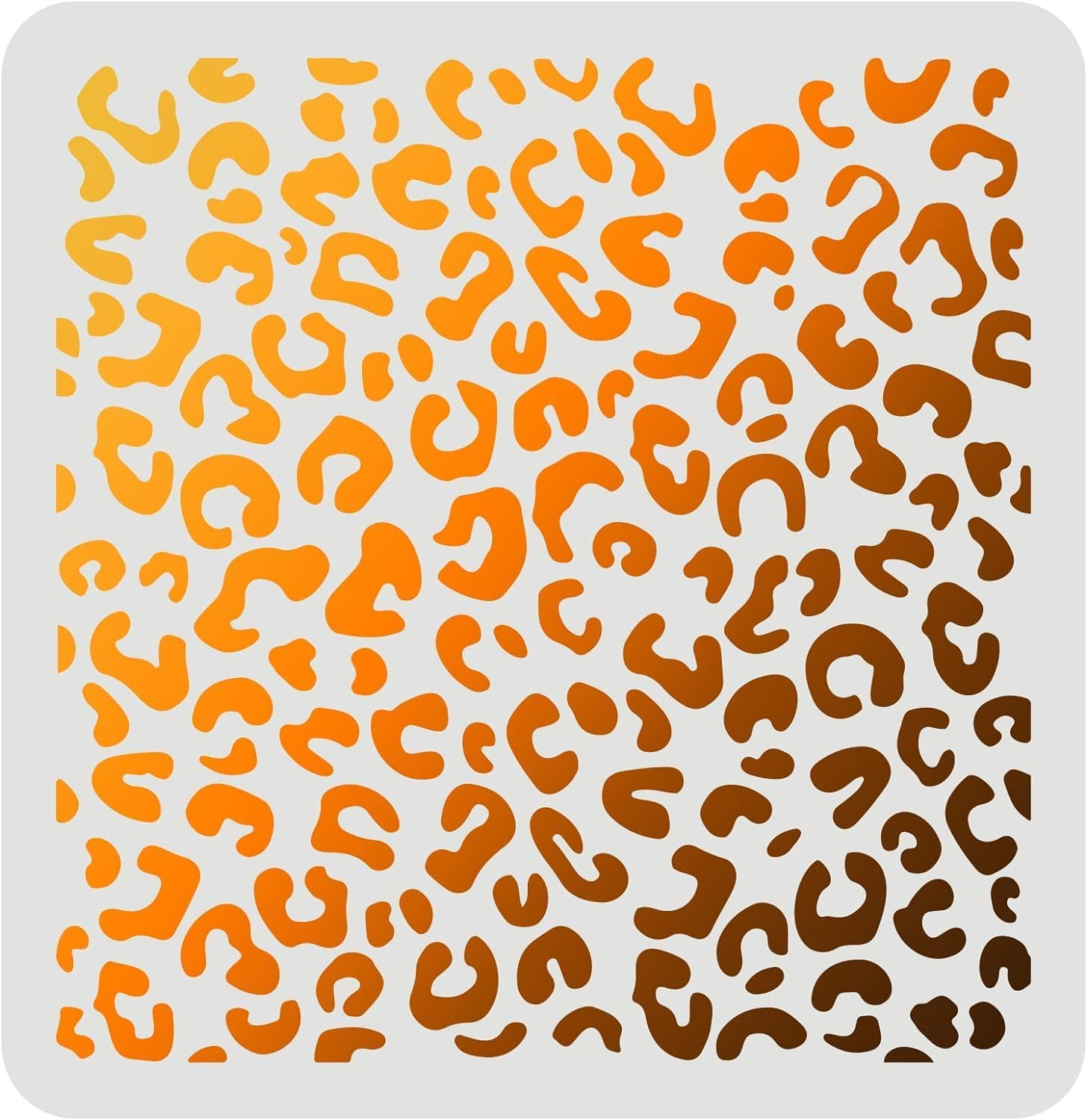 Leopard Skin Stencils - 11.8x11.8 inch Plastic Animal Print Drawing ...