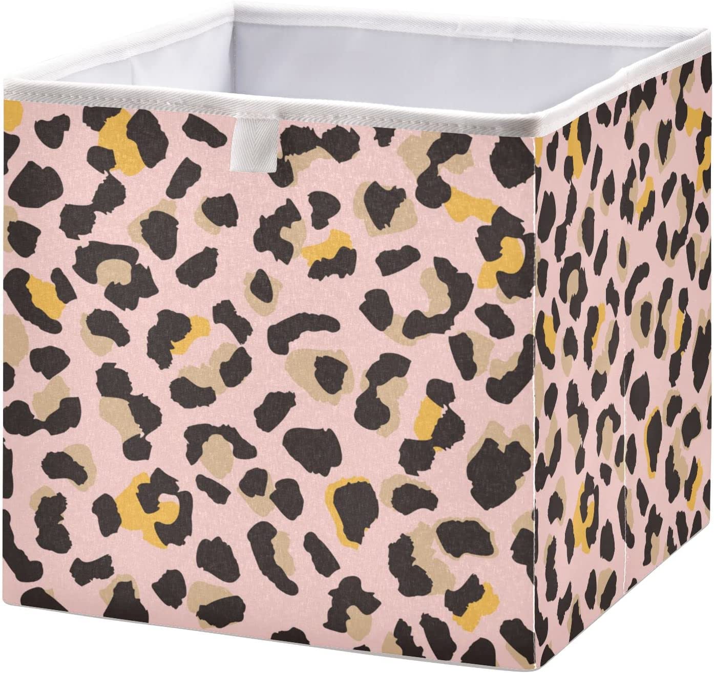 Leopard Skin Storage Baskets for Shelves Foldable Collapsible Storage ...