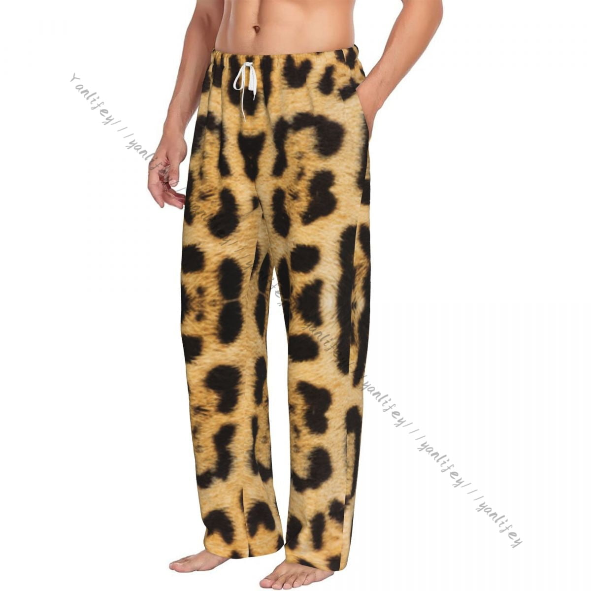 Leopard Skin Texture Mens Woman Pajamas Pyjamas Pants Lounge Pants ...