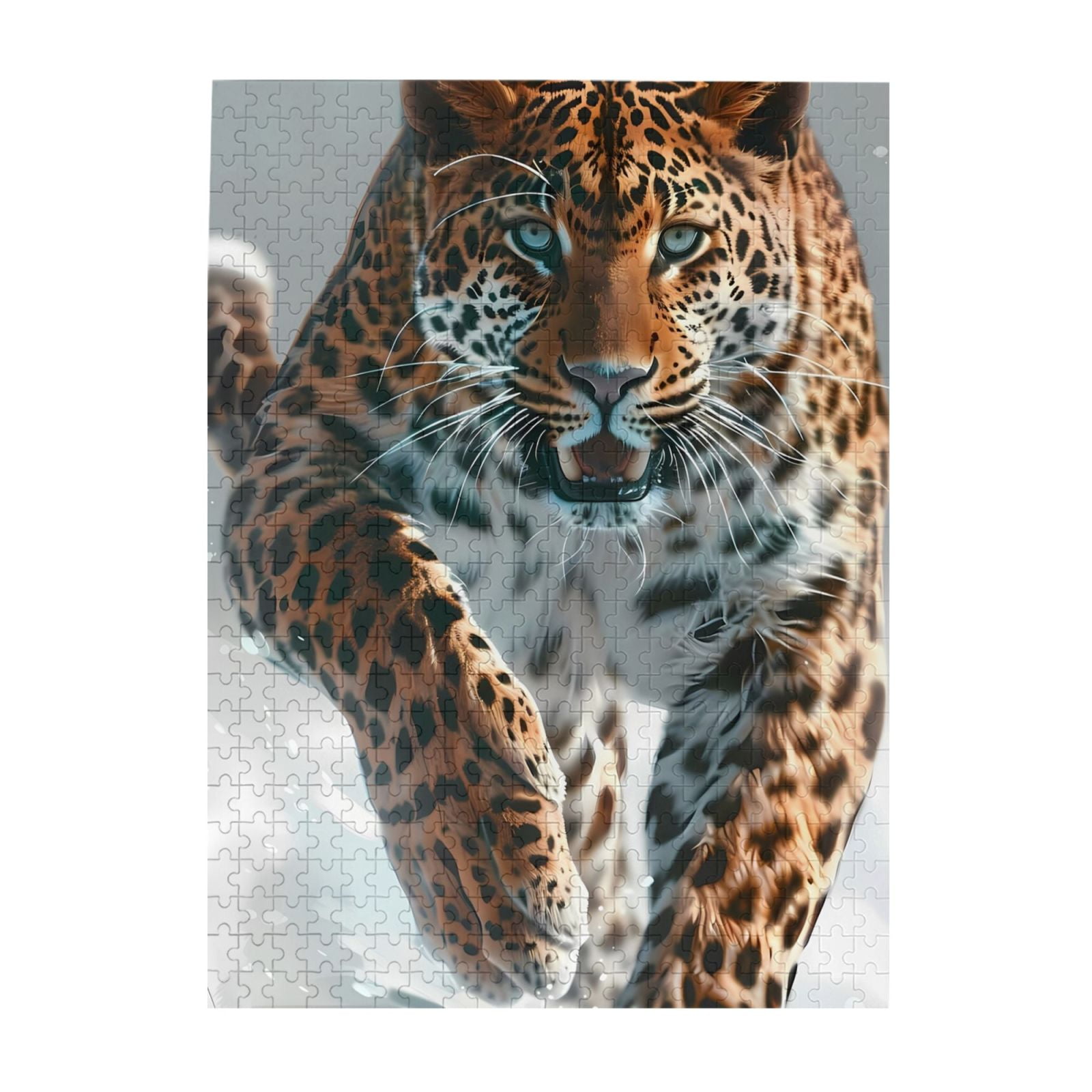 Leopard Snow Wilds Predator 500-Piece Wooden Jigsaw Puzzle for Adults ...