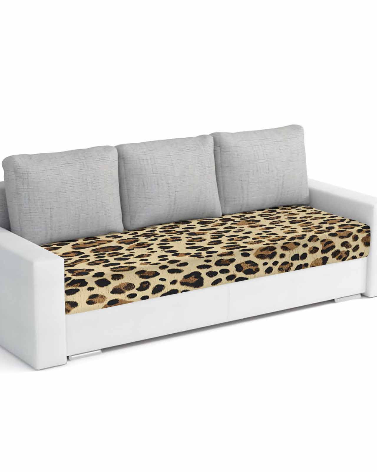 Leopard Sofa Couch Cushion Covers Washable, Removable Stretchable ...