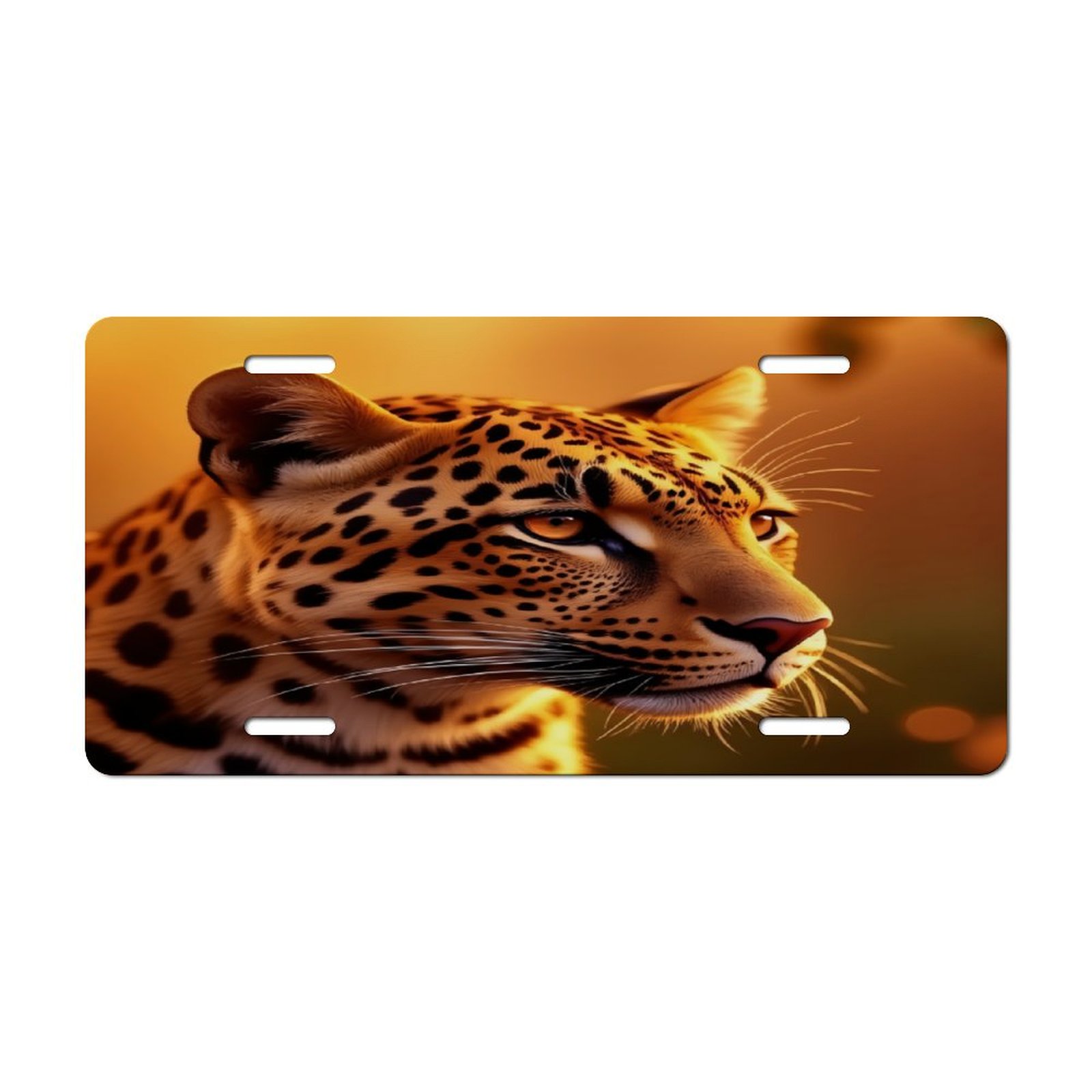 Leopard Spot Pattern Car Decorative Front License Plate,Vanity Tag ...