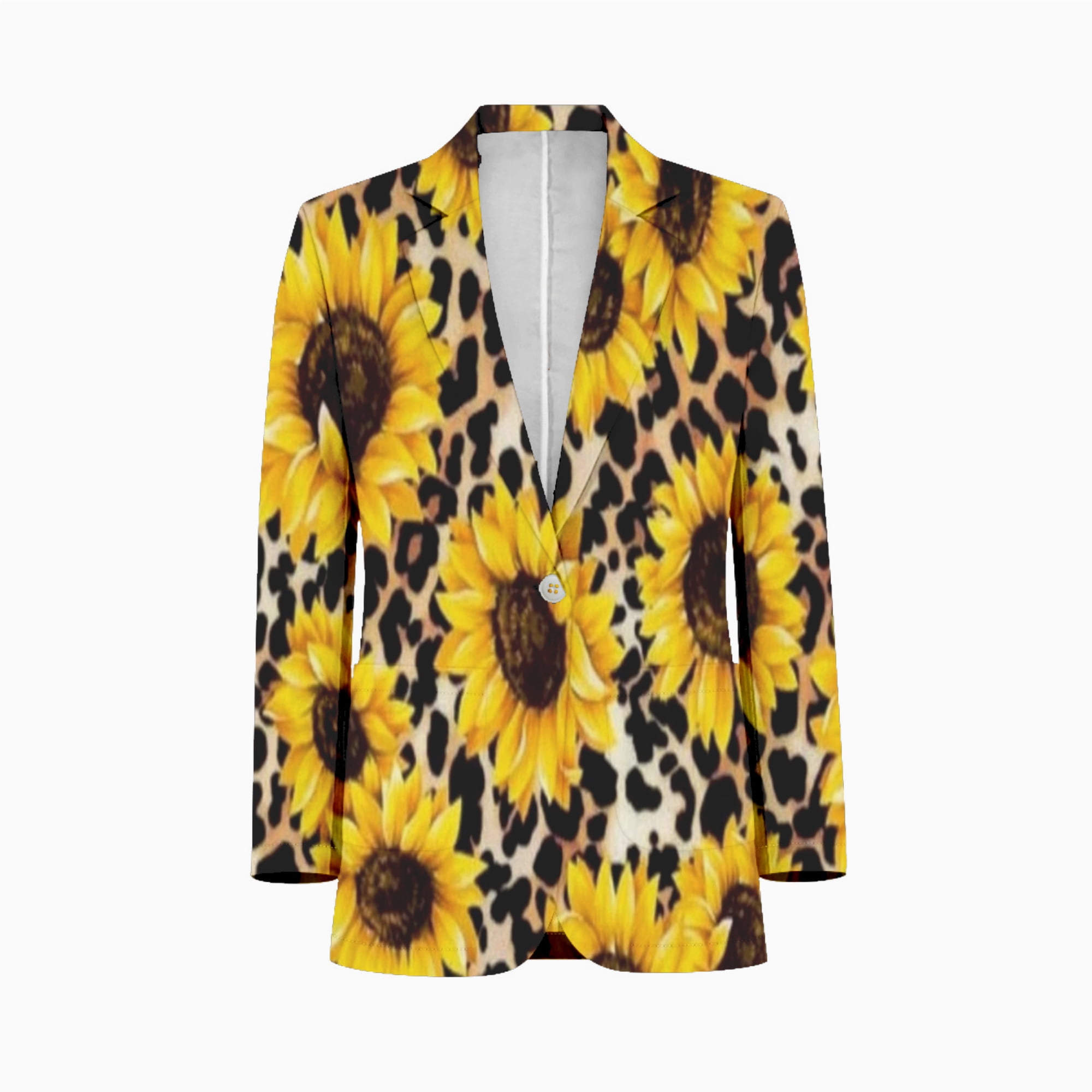 Leopard Sunflower Customized Men's Suits full man Shawl Collar ...