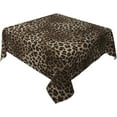 Leopard Tablecloth 60 x 60 Inch Square, Brown Cheetah Leopard Print ...