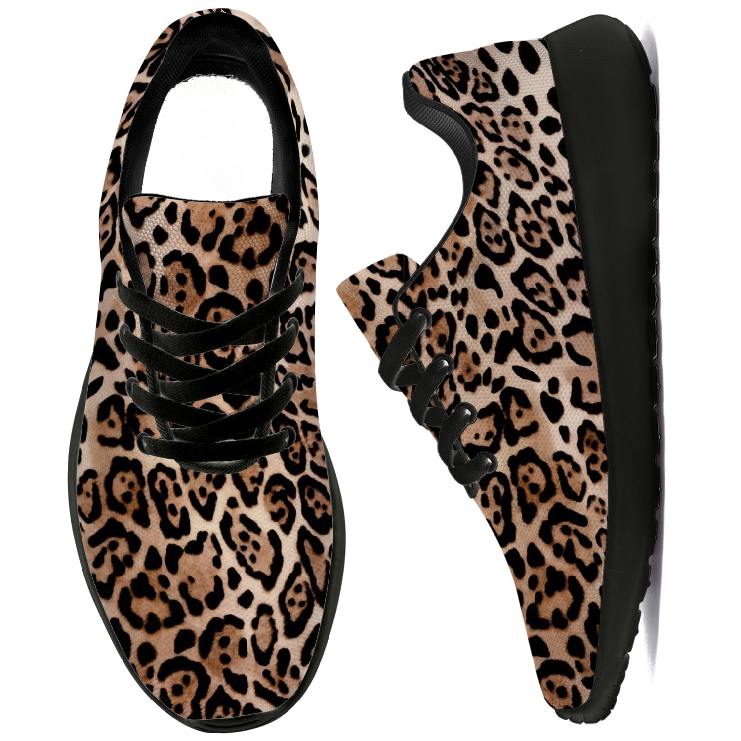 Leopard Tennis Shoes for Women Running Walking Shoes Fashion Sneakers ...