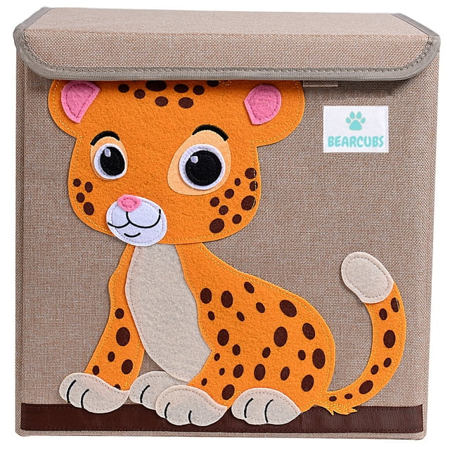 BEARCUBS Cube Burlap Stackable Stylish Cube Animal Toy Chest - Walmart.com