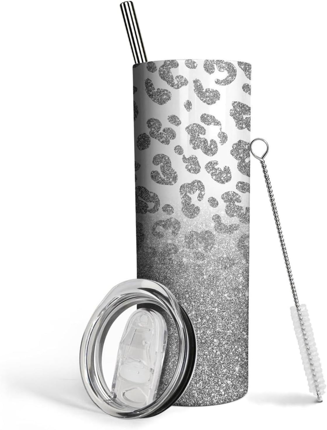 Leopard Tumbler With Lid and Straw Cheetah Tumbler Leopard Print Skinny ...