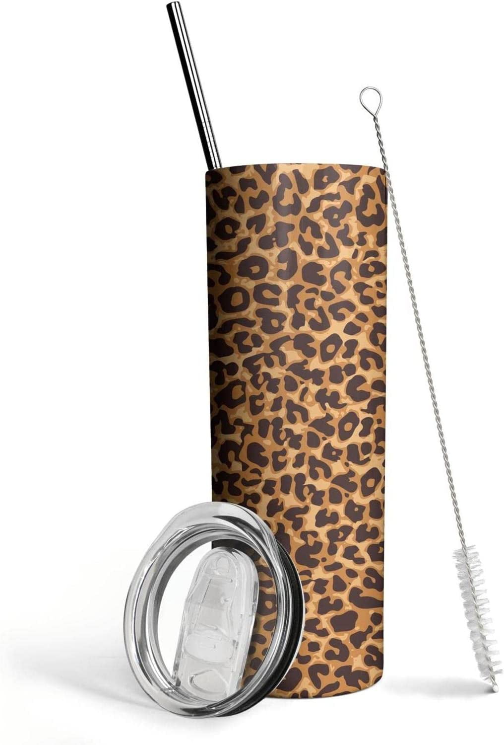 Leopard Tumbler, Tumbler with Lid and Straw-Leopard, Cheetah Print ...