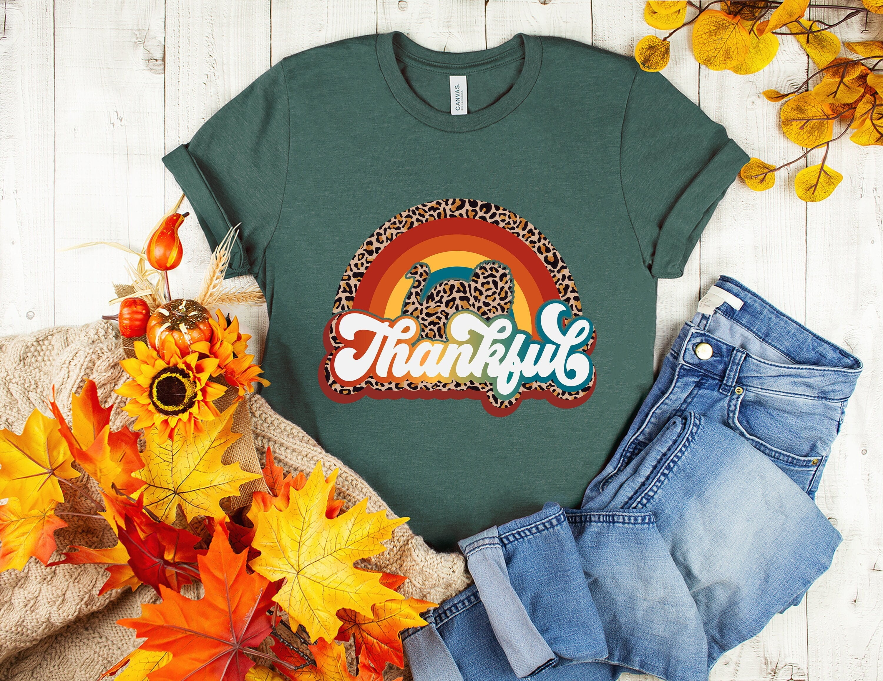 Leopard Turkey Shirt, Cheetah Turkey Shirt,Thanksgiving Shirt,Thankful ...