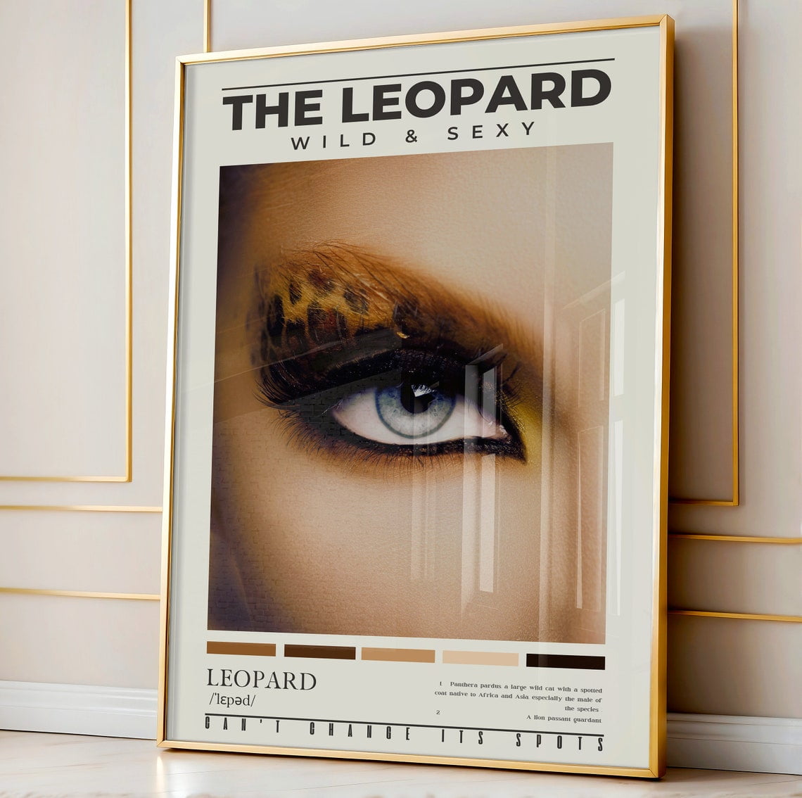 Leopard Wall Art, Leopard Definition Print, Girly Bedroom Wall Decor ...