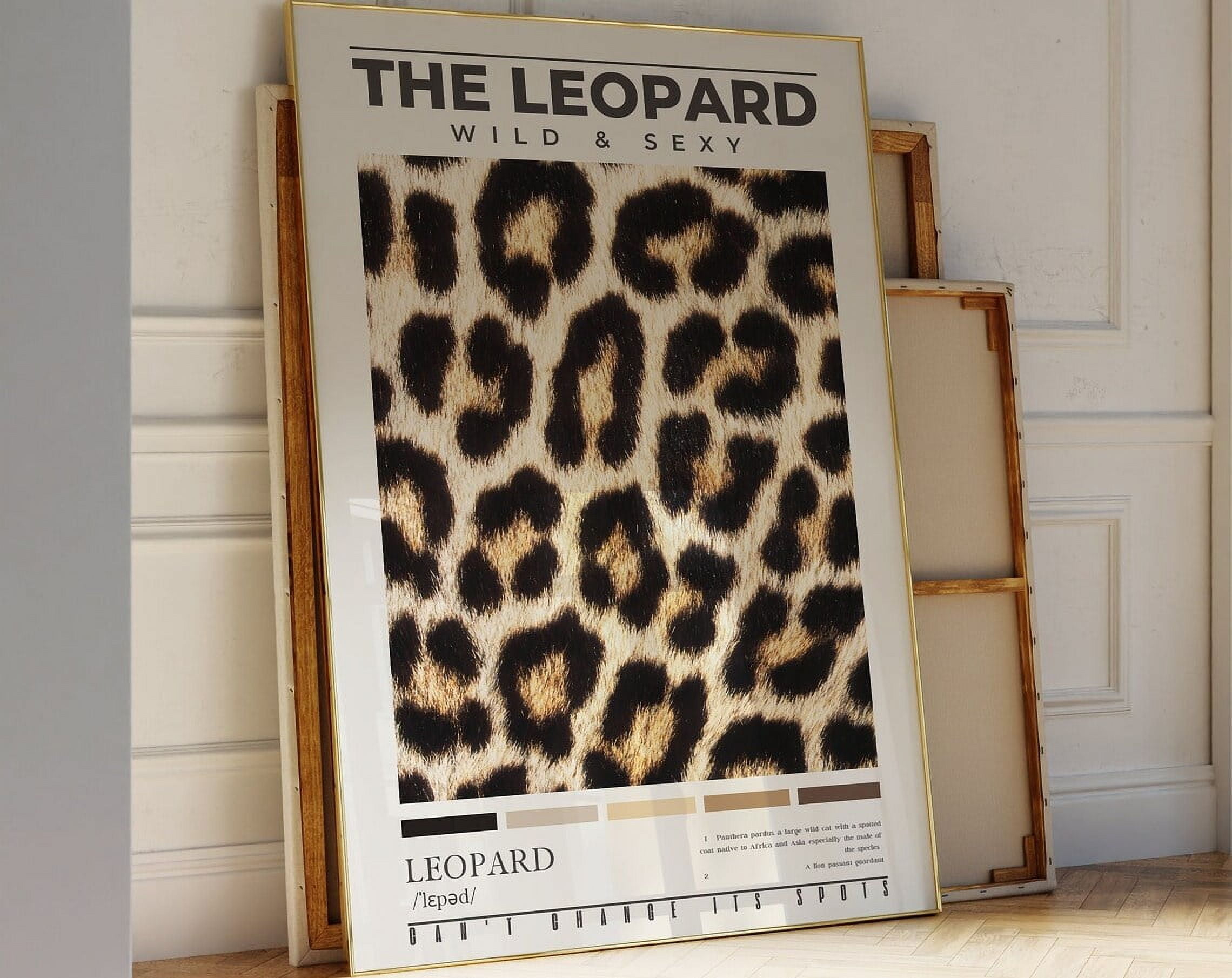 Leopard Wall Art, Leopard Pattern Poster, Preppy Above Bed Bedroom Wall ...