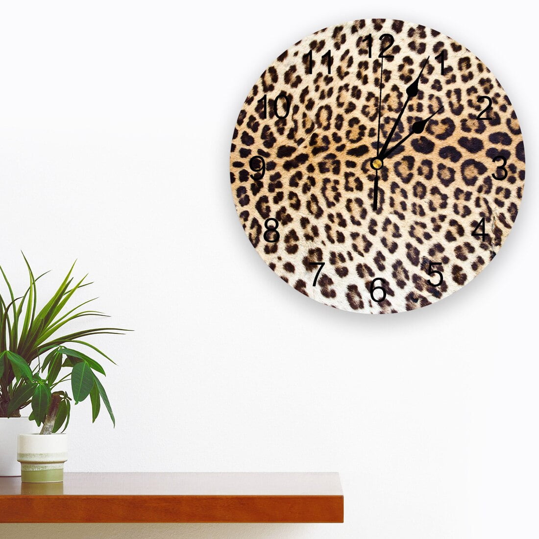 Leopard Wall Clock Home Decor Silent Wall Clock Modern Design Living ...