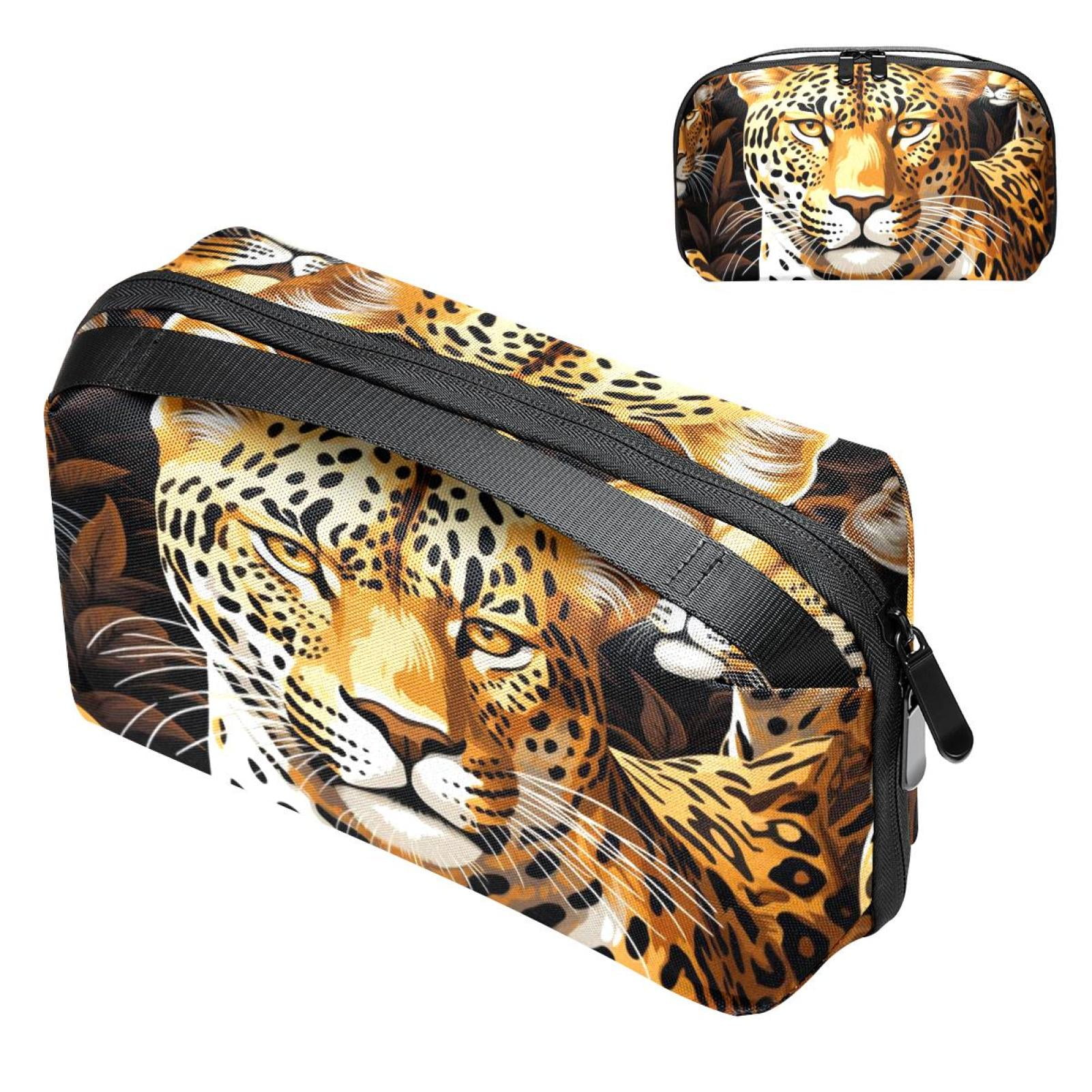 Leopard Waterproof Oxford Cloth Charger Pouch Storage Box PC Case Cable ...