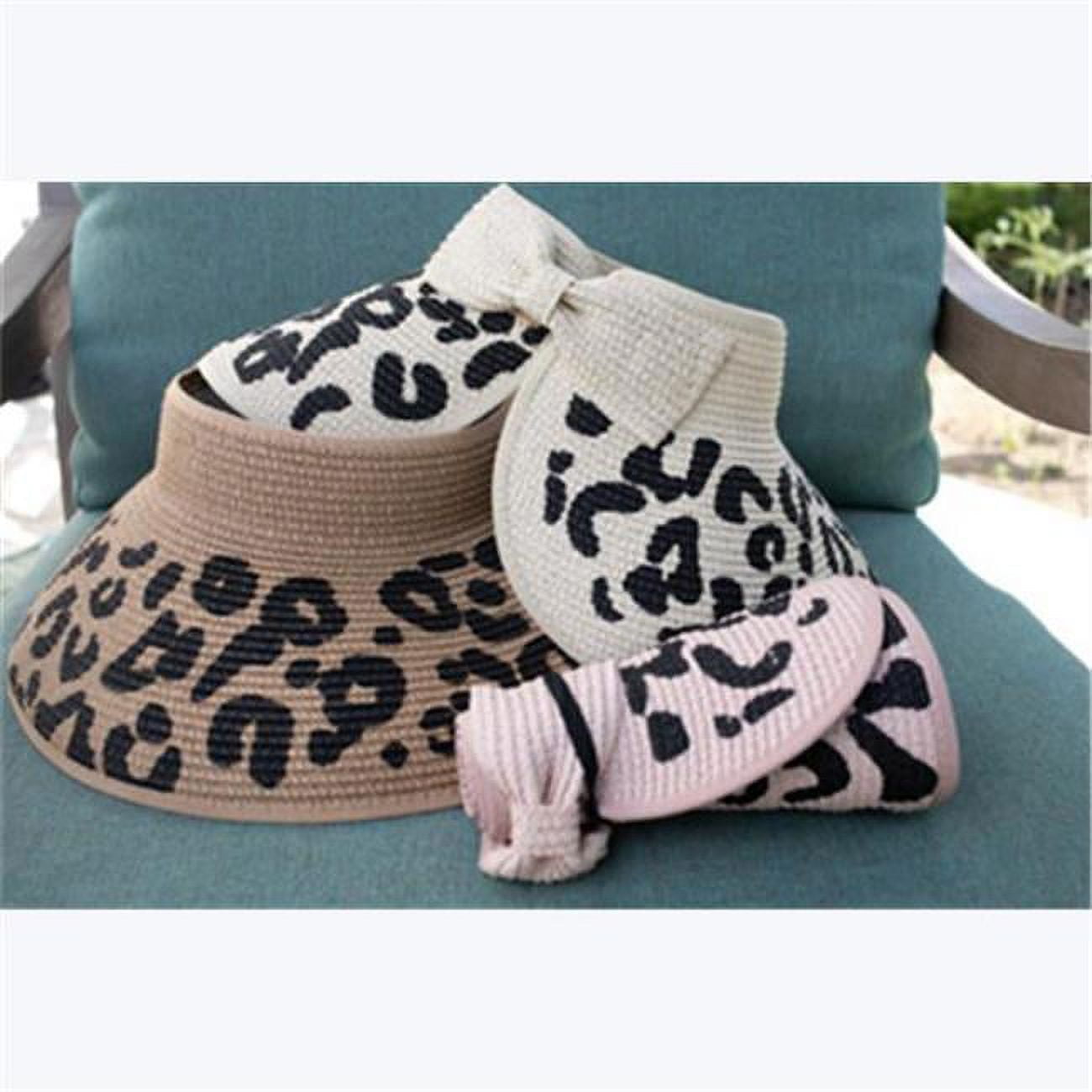 Leopard Wide Brim Bow Visor, 3 Assorted Color - Walmart.com