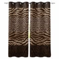 Leopard Zebra Print Blackout Curtains 90 Inch Length 2 Panels Set for ...