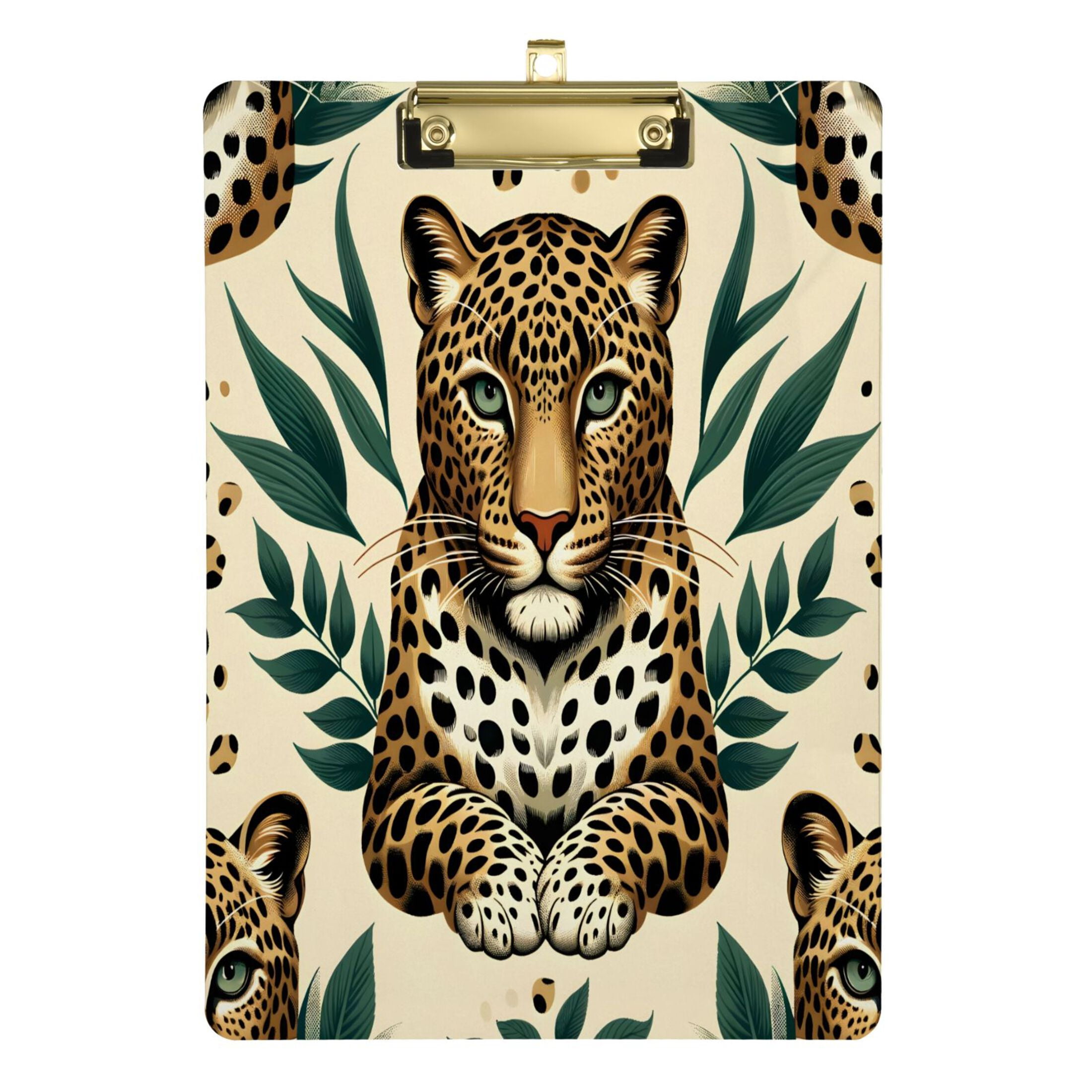 Leopard and Leaves Acrylic Clipboards A4 Standard Letter Size Clipboard ...