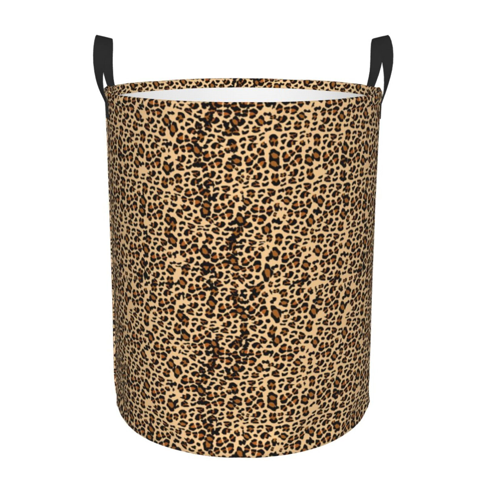 Leopard print brown Laundry Basket, Laundry Hamper Waterproof Laundry ...