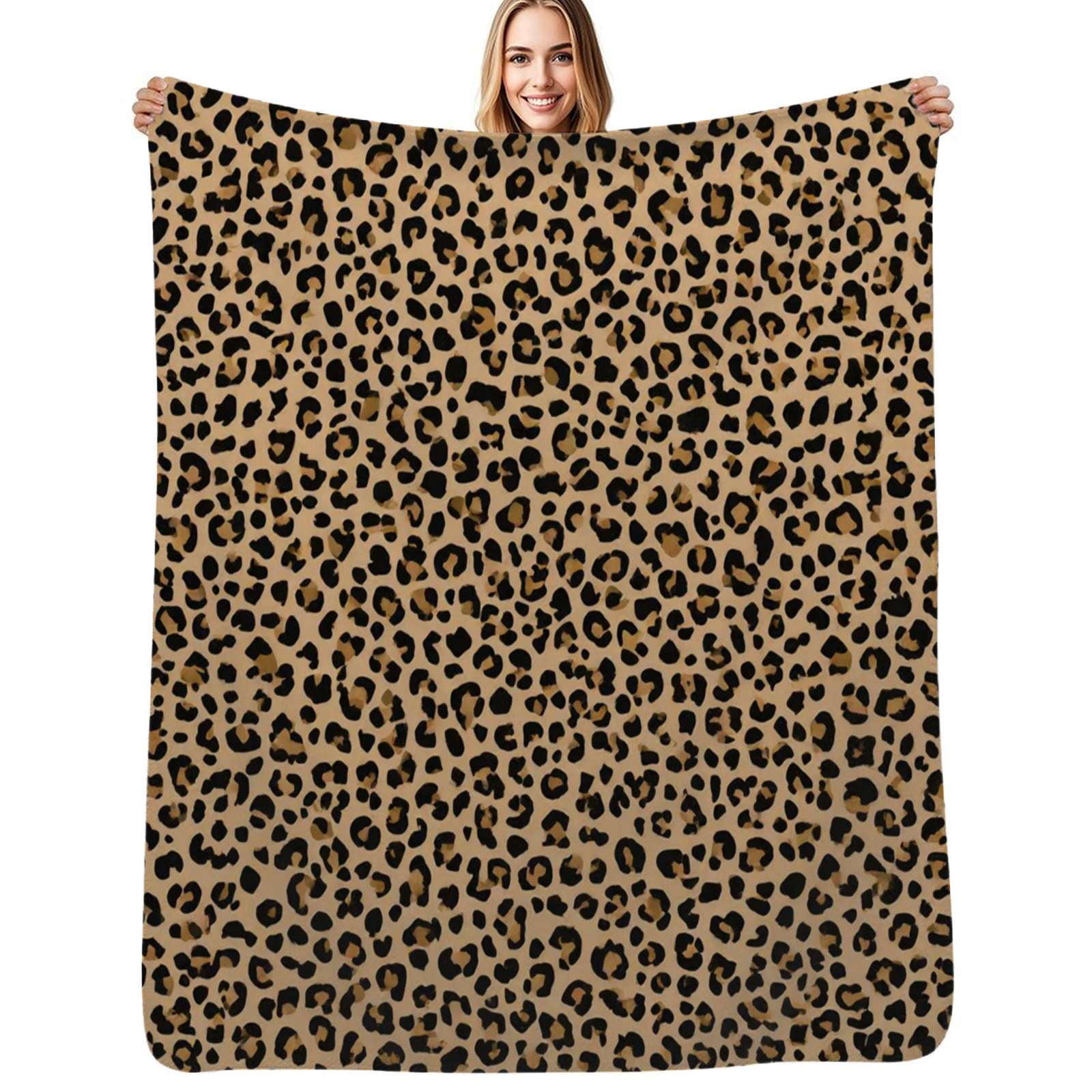 Leopard print seamless pattern background Flannel Blankets Soft Warm ...