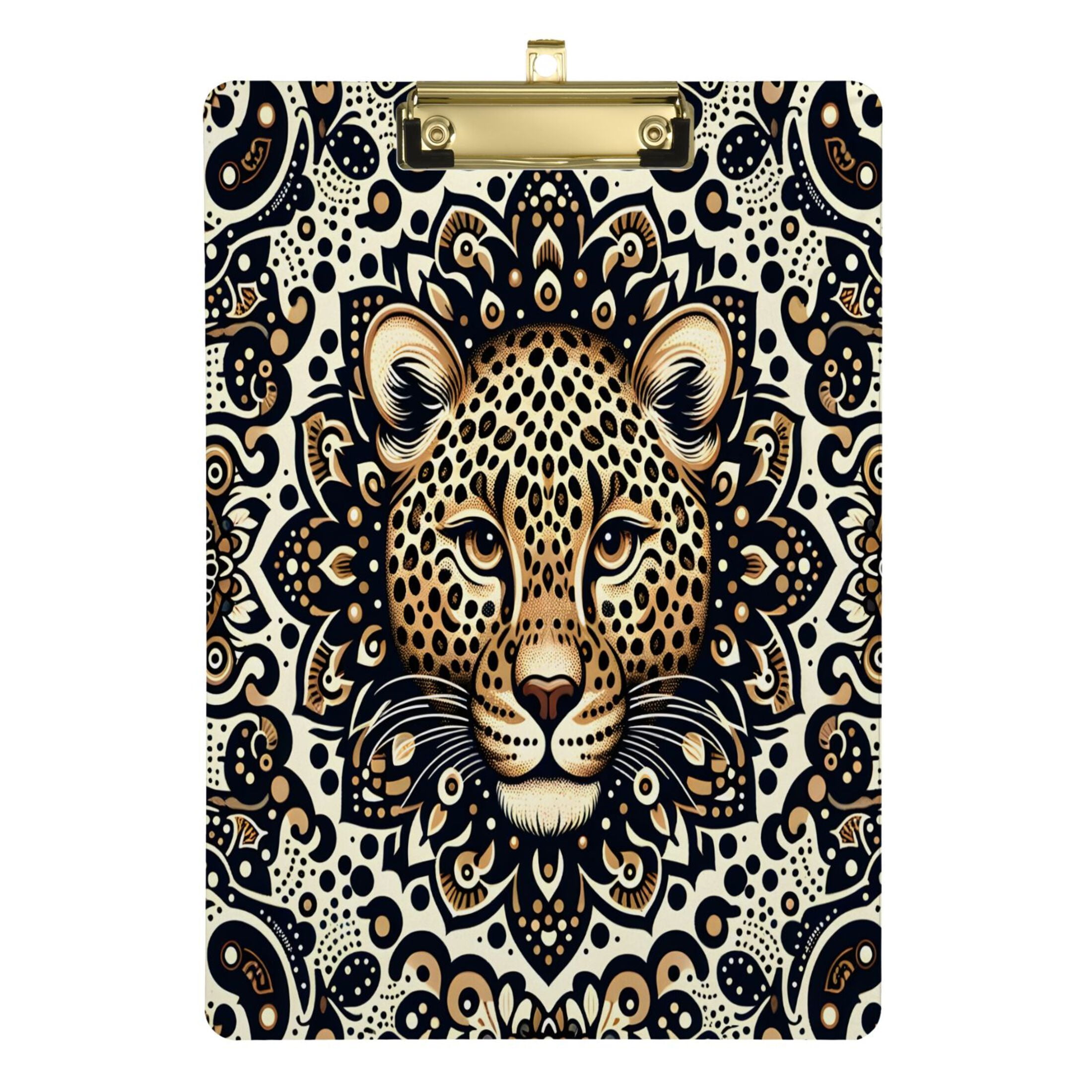 Leopard with Boho Pattern Acrylic Clipboards A4 Standard Letter Size ...