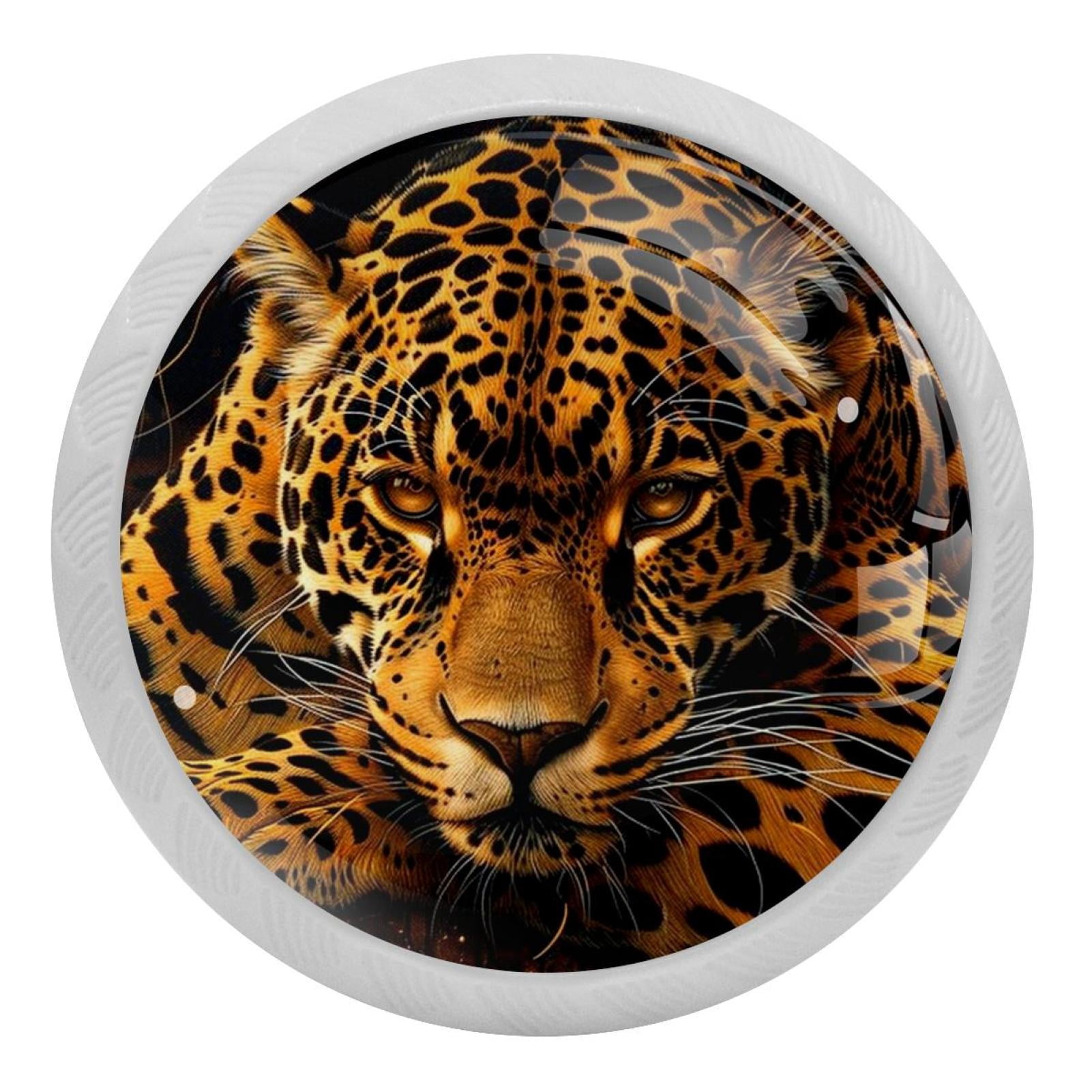 Leopards Glow-in-the-Dark Fluorescent Drawer Pulls with Screws - Round ...