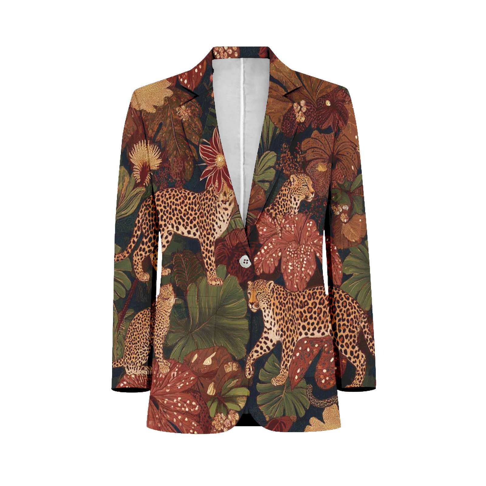 Leopards Jungle Lush Vibrant Pattern Customized Men's Suits full man ...