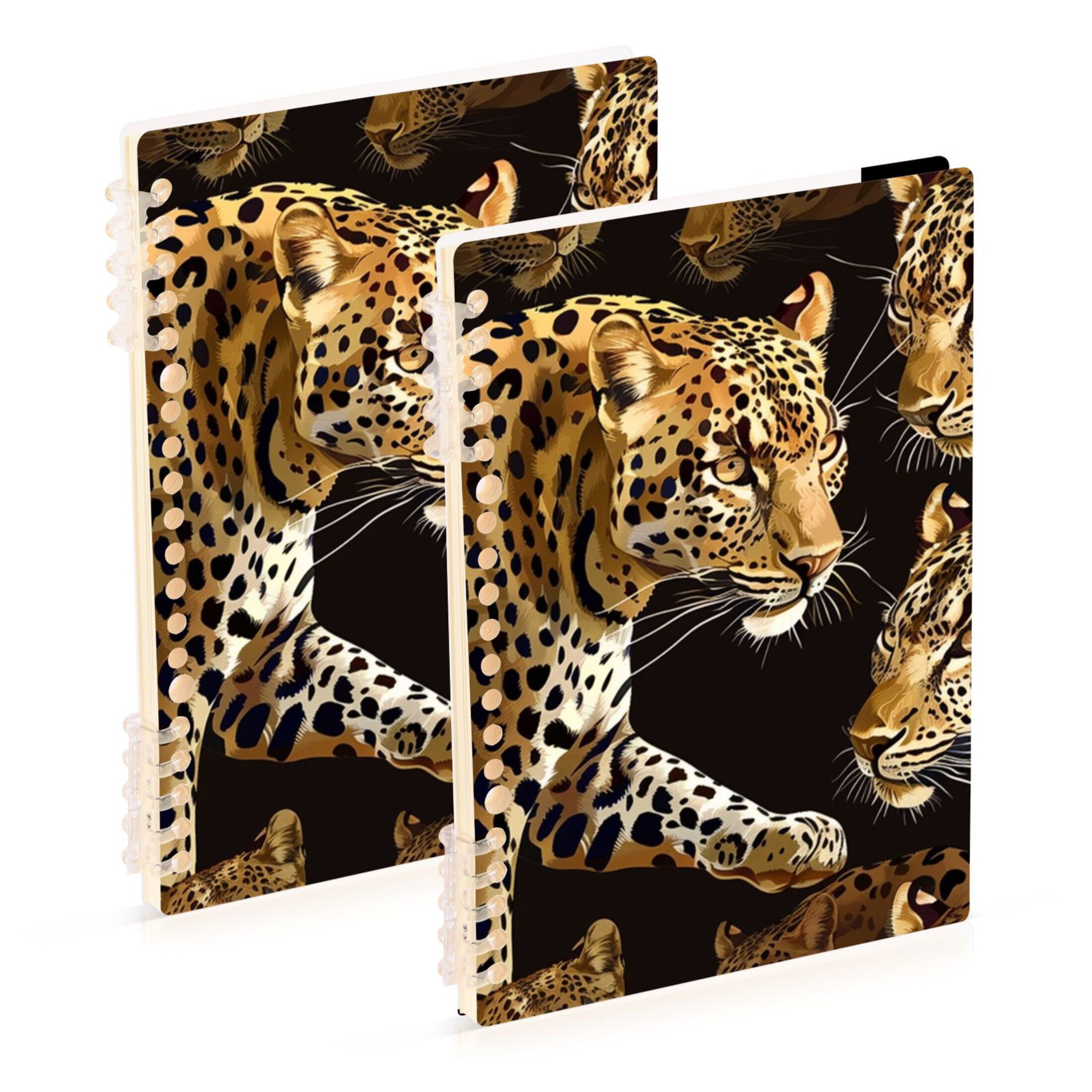 Leopards Ring Binder Notebook Journey Note Diary College Ruled Spiral ...
