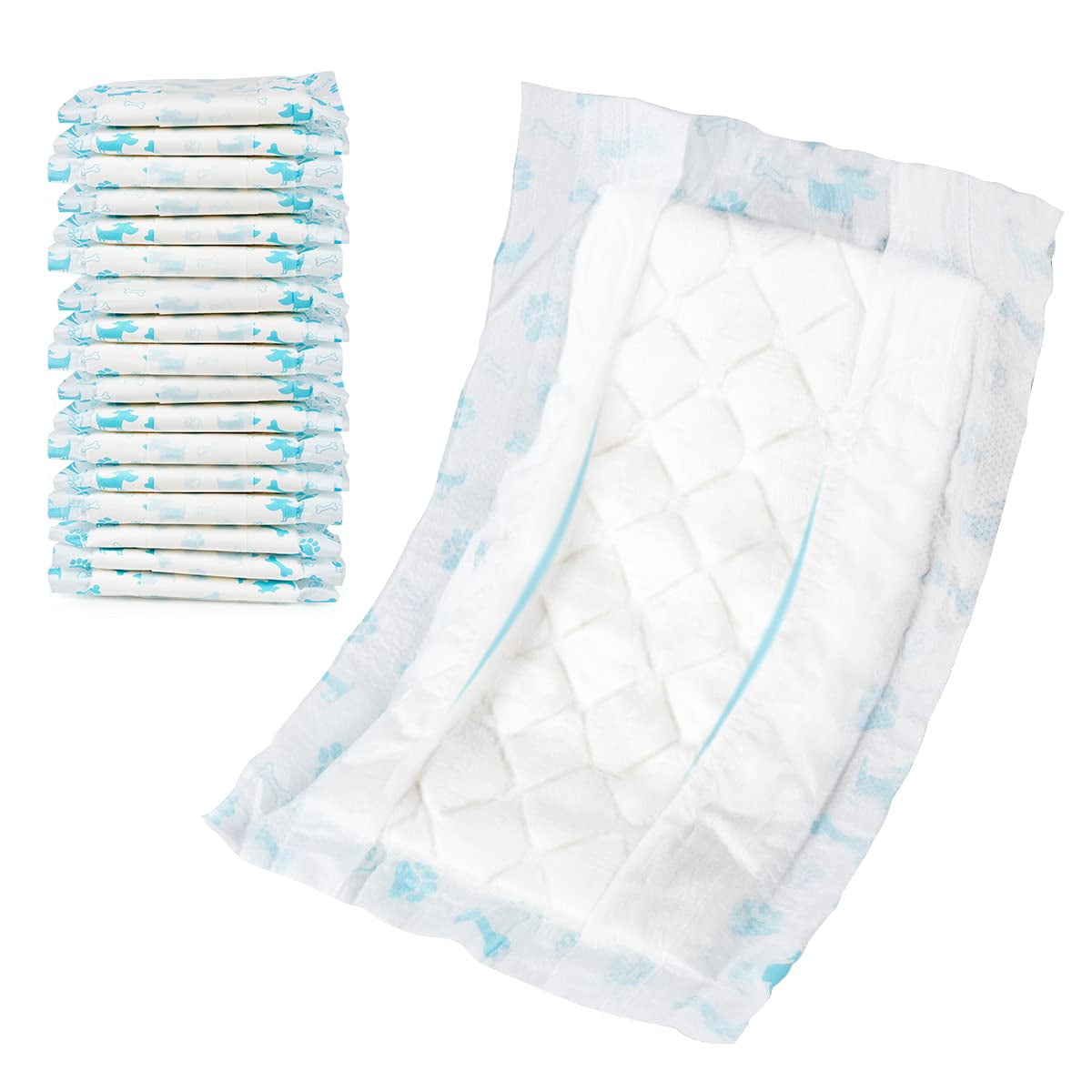Leopinky Disposable Dog Diaper Booster Pads M - 100 Count, Dog Diaper ...